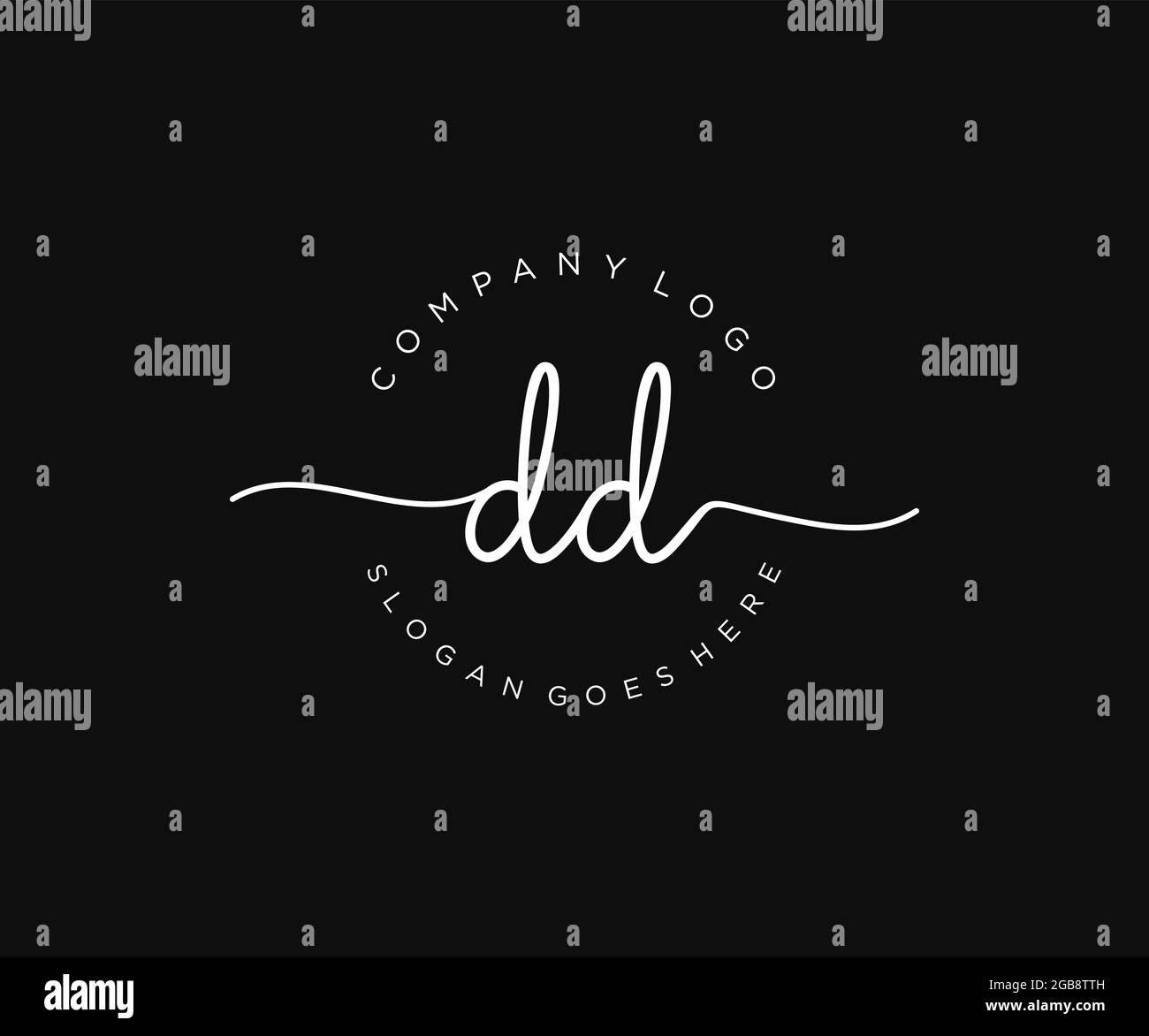 DD Feminine logo beauty monogram and elegant logo design, handwriting ...