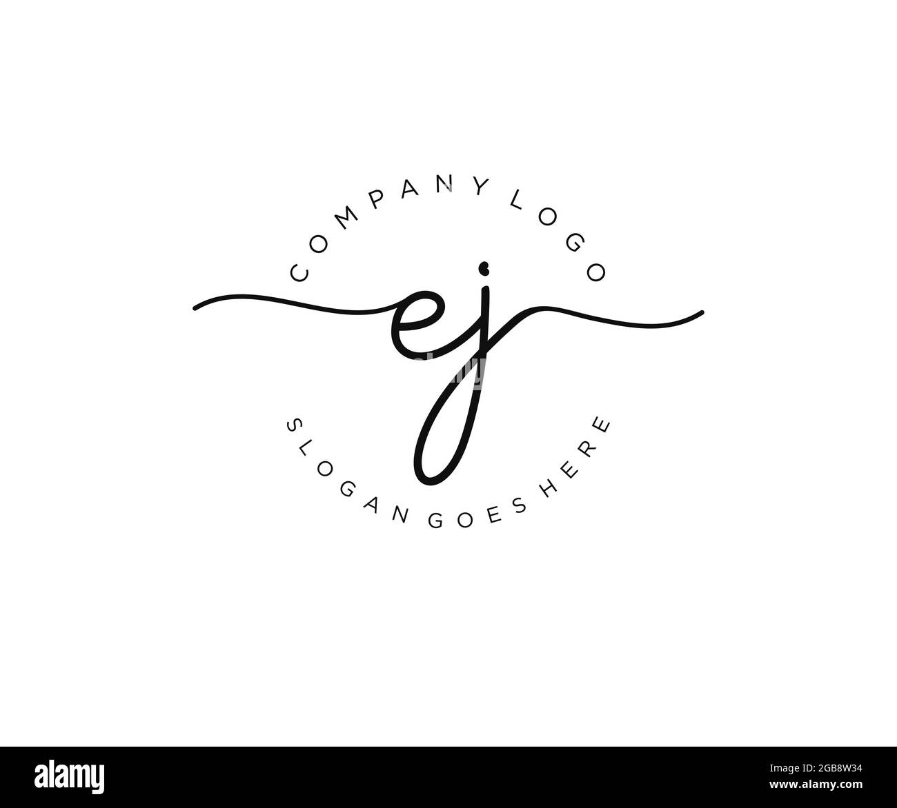 EJ Feminine logo beauty monogram and elegant logo design, handwriting ...