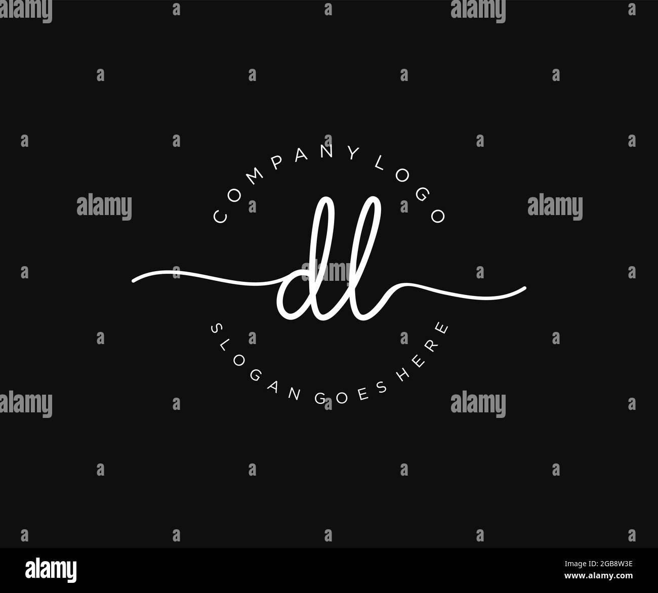 DL Feminine logo beauty monogram and elegant logo design, handwriting ...