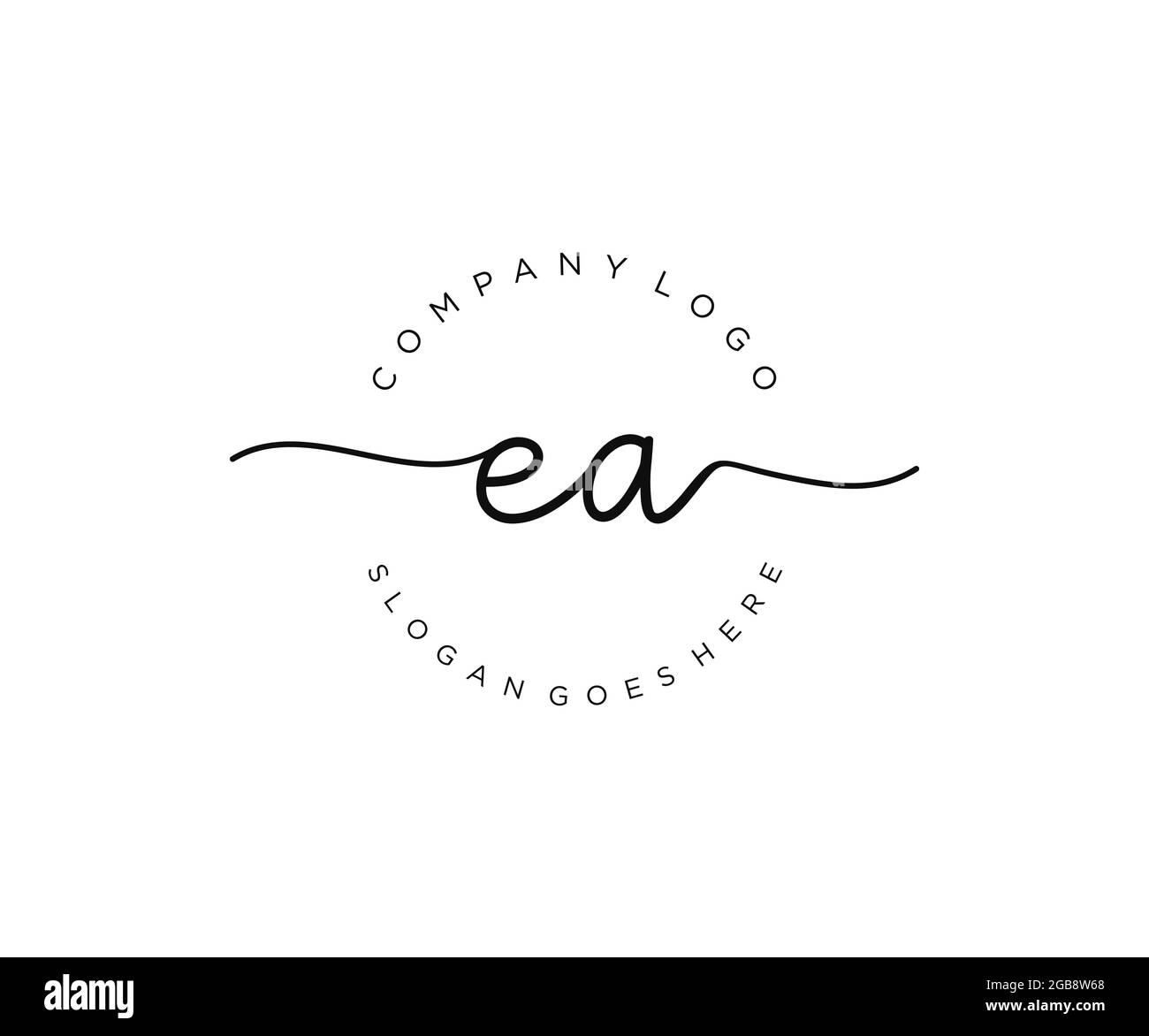 EA Feminine logo beauty monogram and elegant logo design, handwriting ...