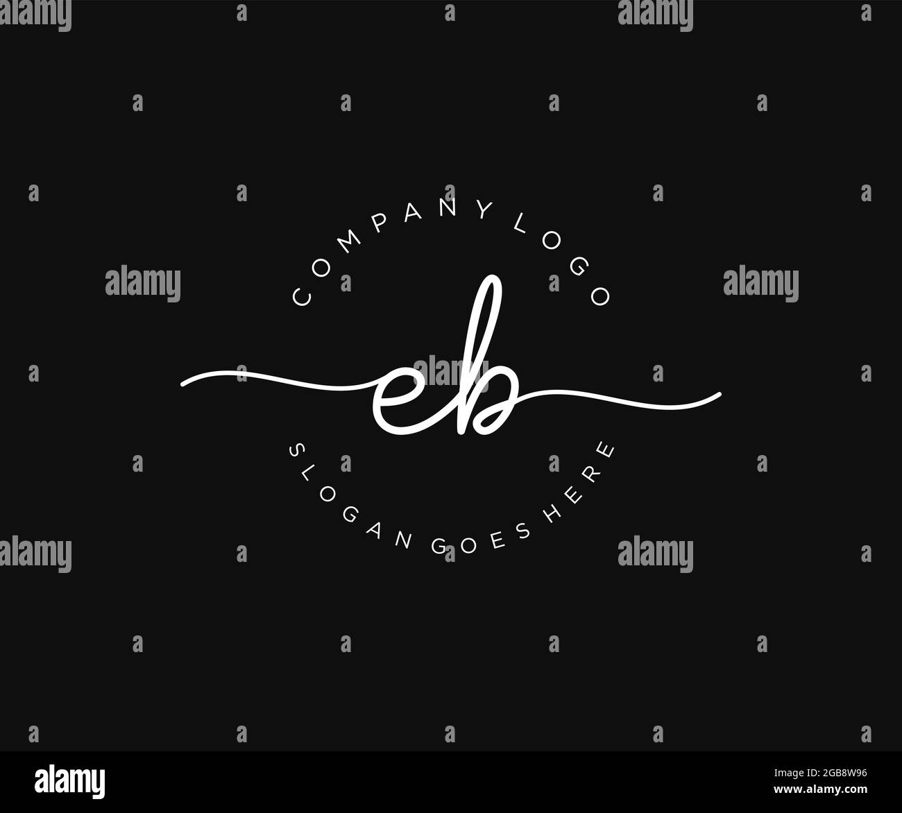 EB Feminine logo beauty monogram and elegant logo design, handwriting ...