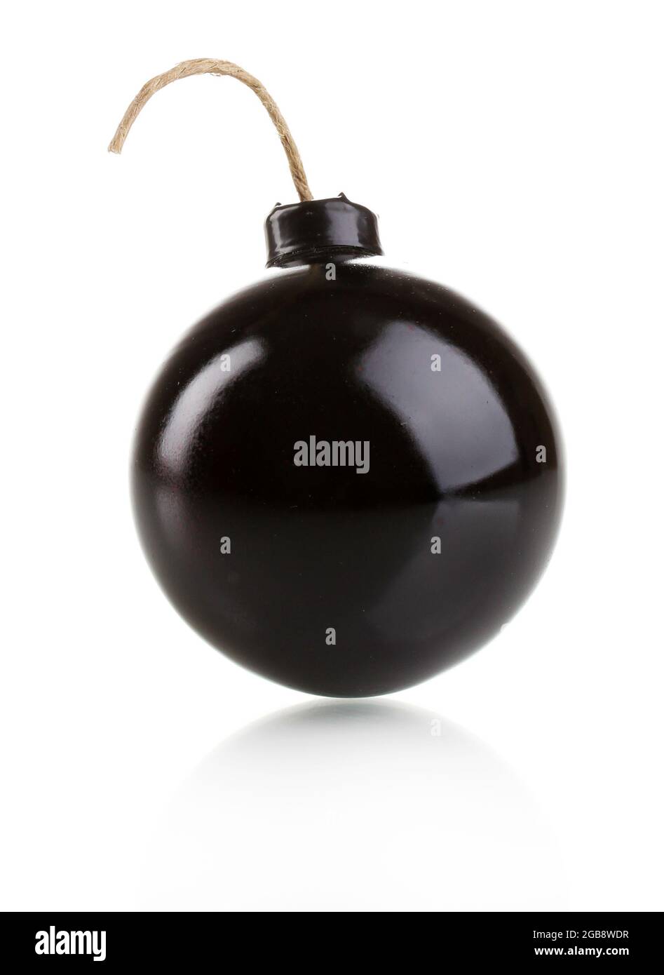 Cartoon style bomb isolated on white Stock Photo - Alamy