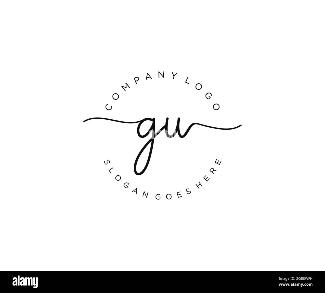 Gu initials logo hi-res stock photography and images - Alamy