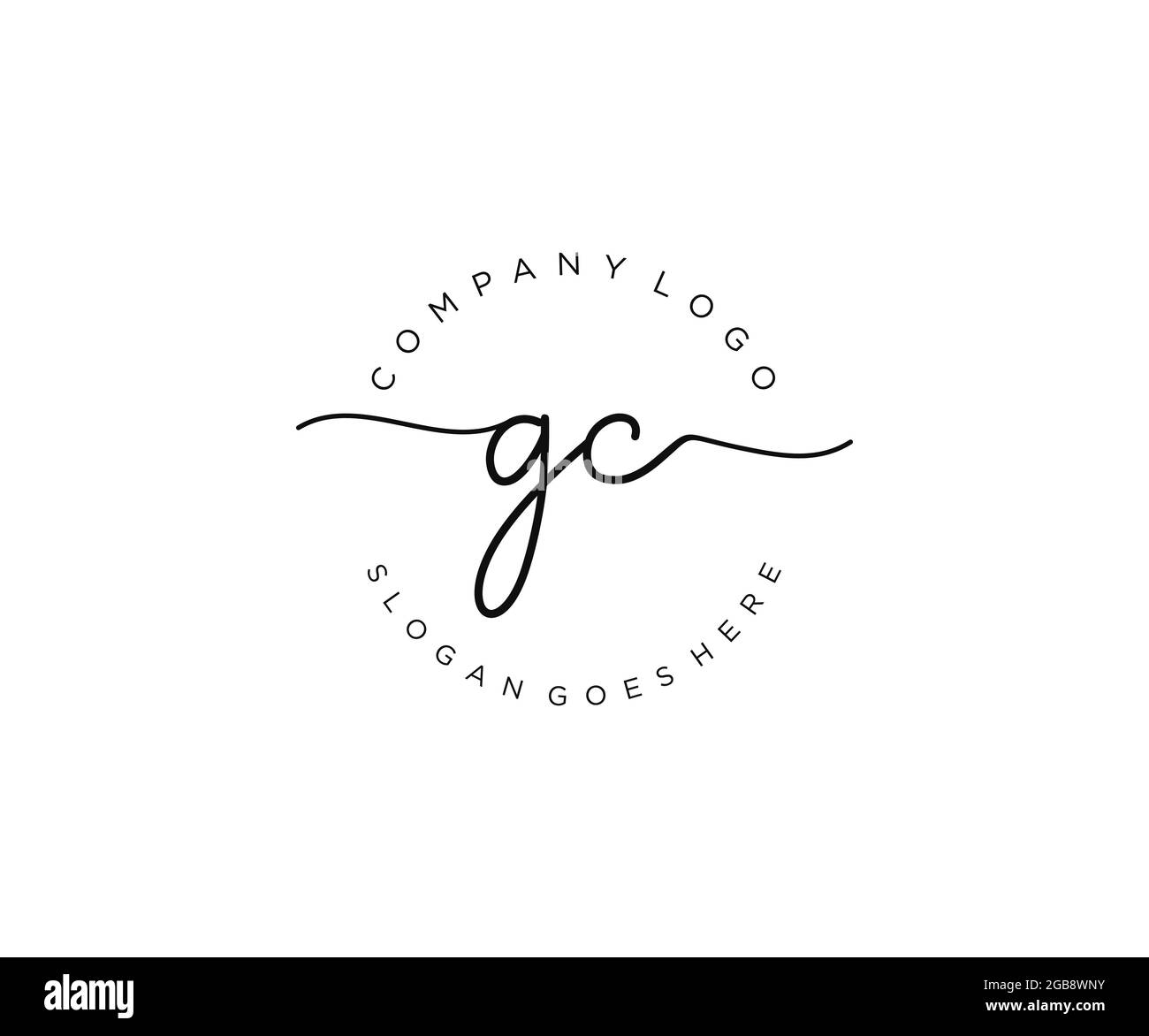 GC Feminine logo beauty monogram and elegant logo design, handwriting ...