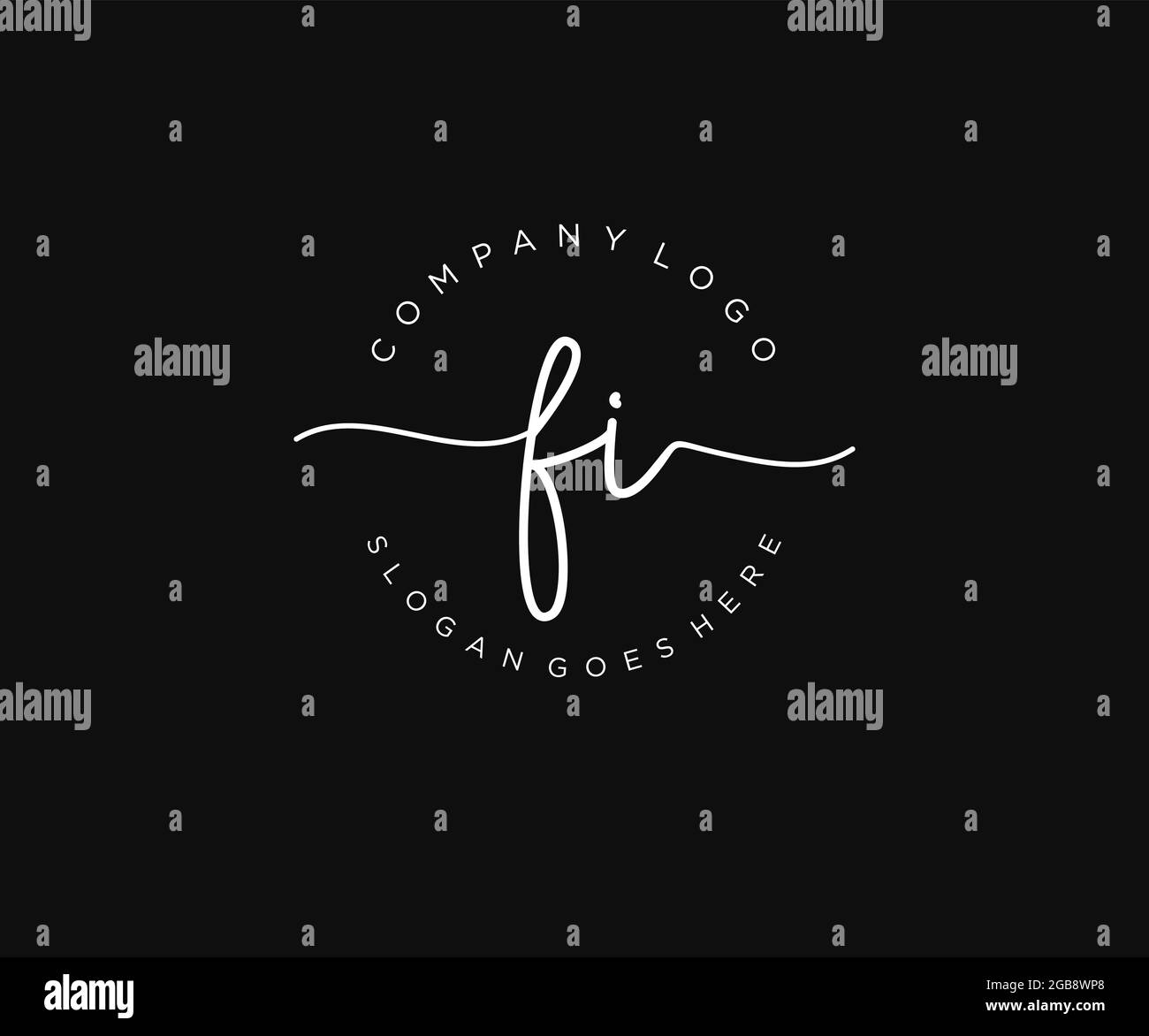 FI Feminine logo beauty monogram and elegant logo design, handwriting ...