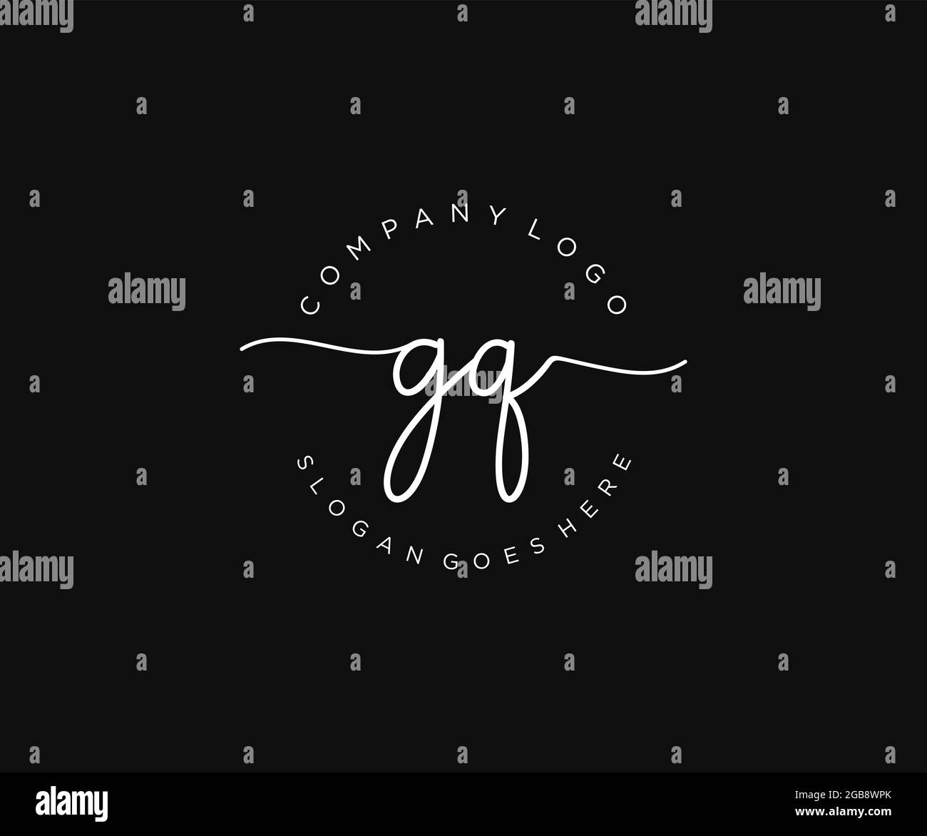 Gq minimal logo Black and White Stock Photos & Images - Alamy