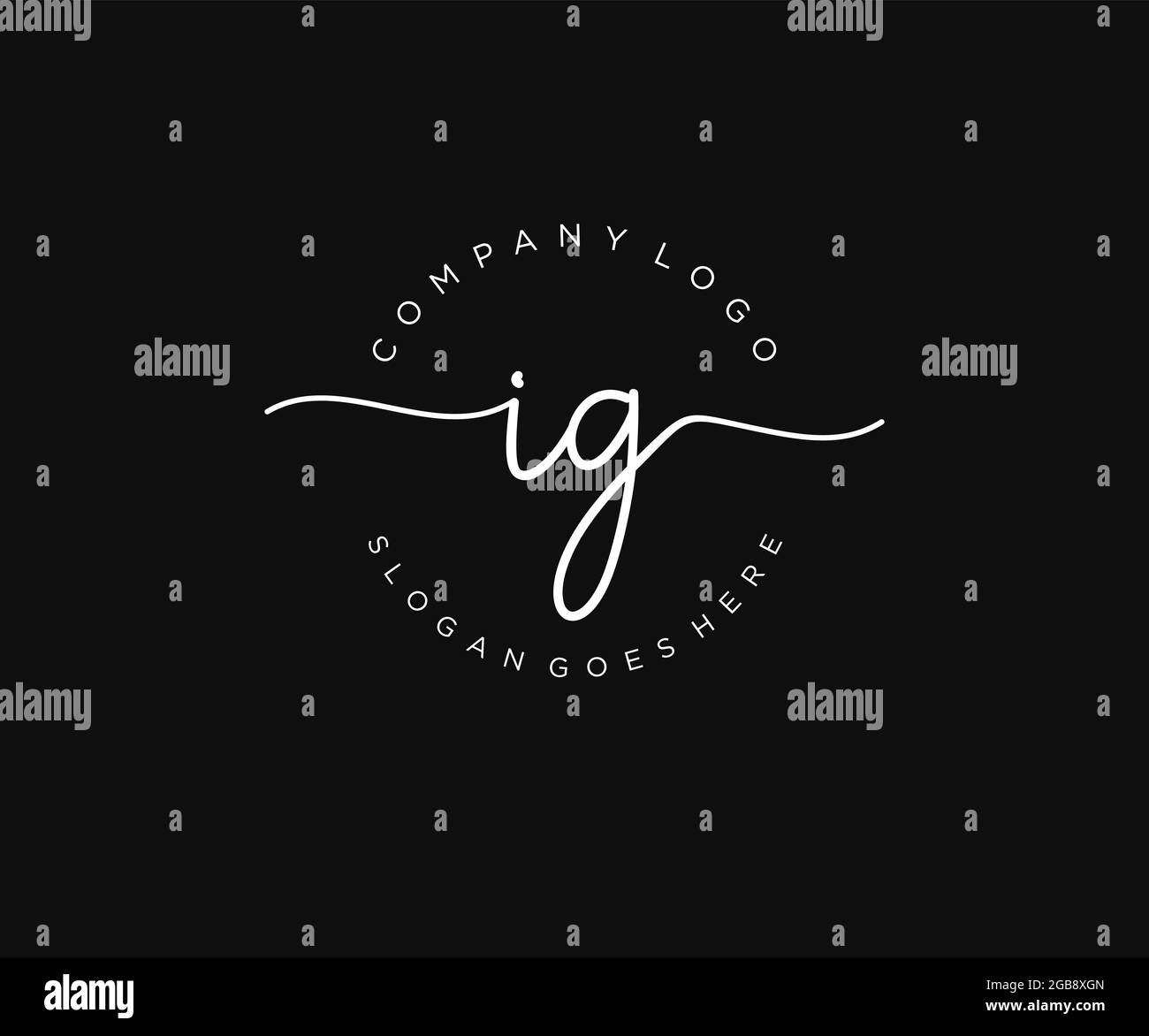 Ig logo design Black and White Stock Photos & Images - Alamy