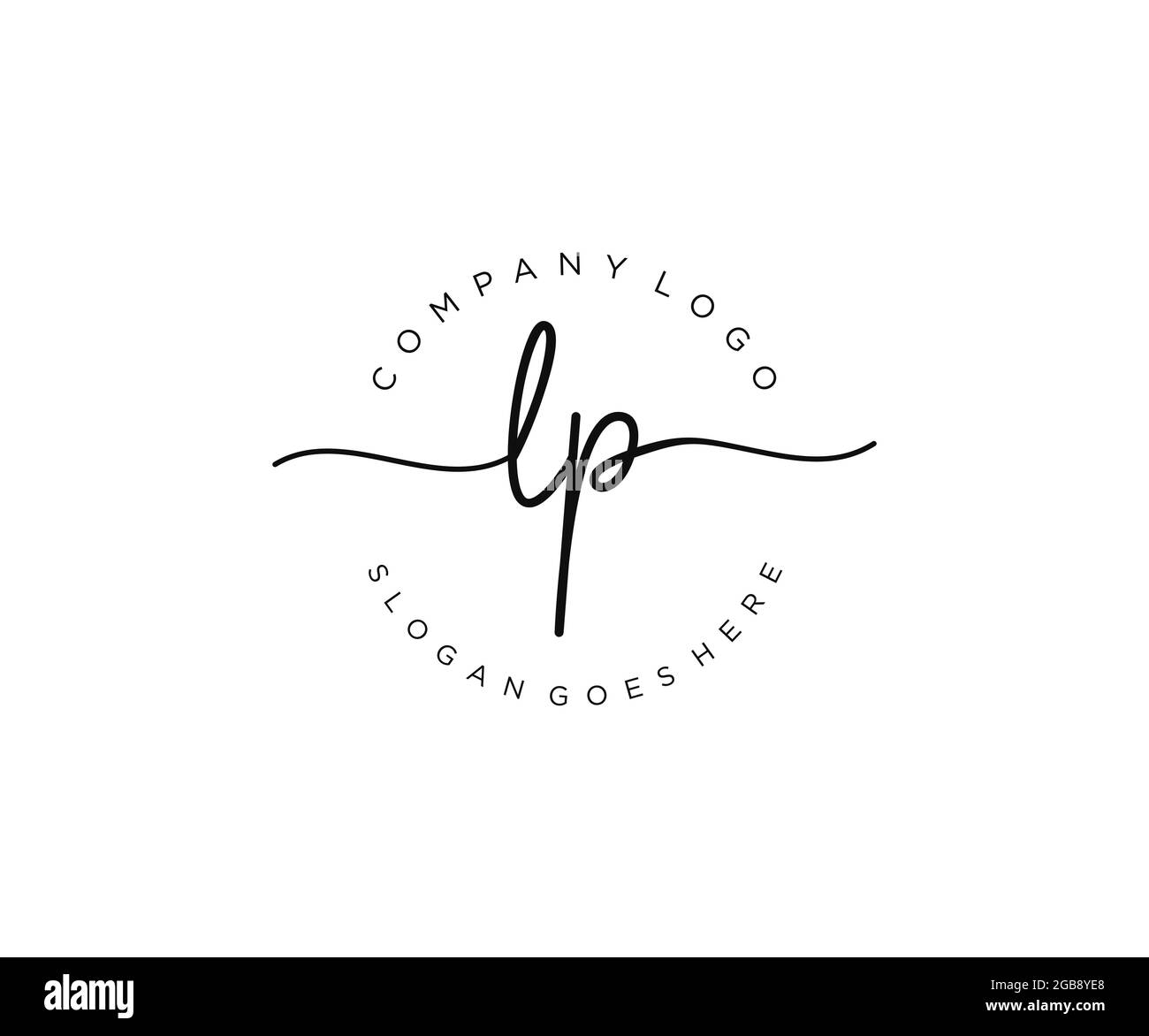 LP Feminine logo beauty monogram and elegant logo design, handwriting ...