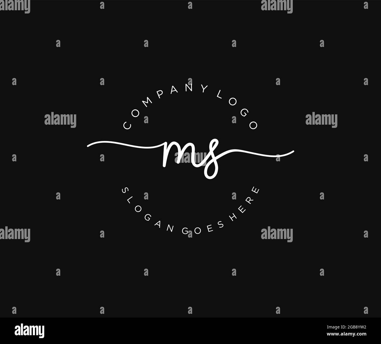 Ms wedding logo Black and White Stock Photos & Images - Alamy