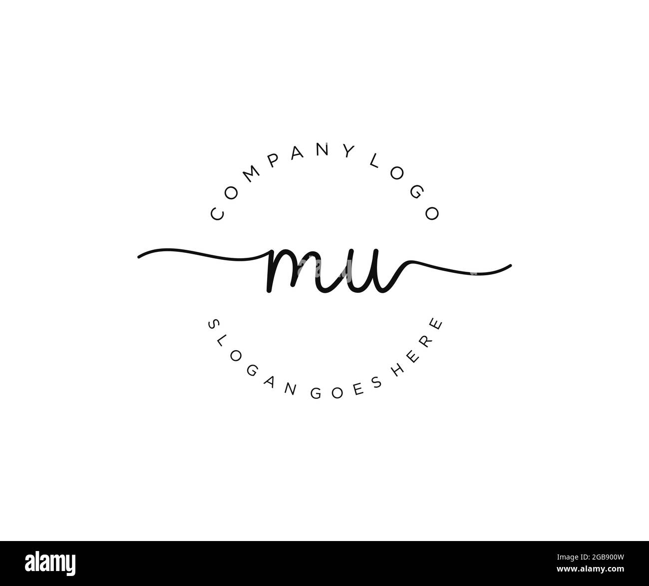 MU Feminine logo beauty monogram and elegant logo design, handwriting ...
