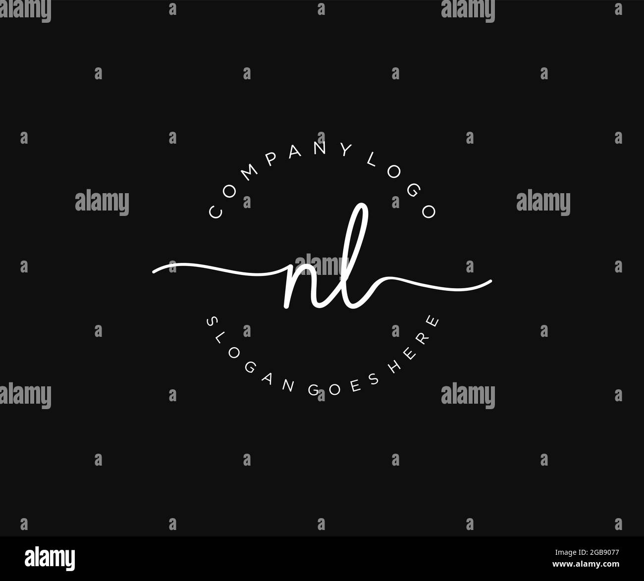 NL Feminine logo beauty monogram and elegant logo design, handwriting ...