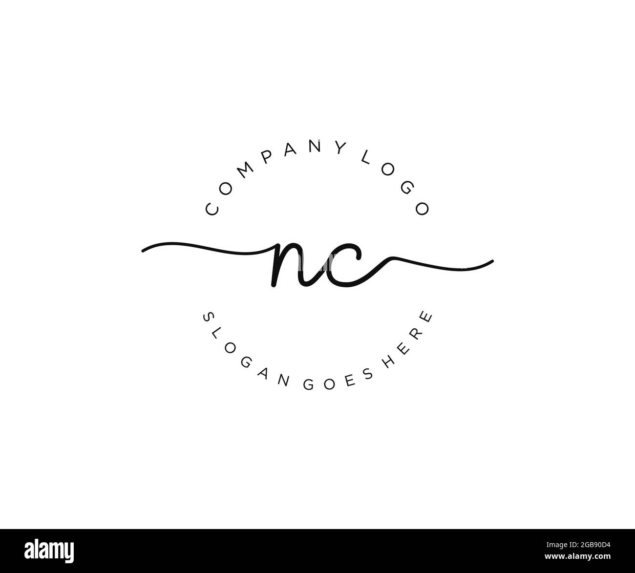 Nc monogram logo hi-res stock photography and images - Alamy