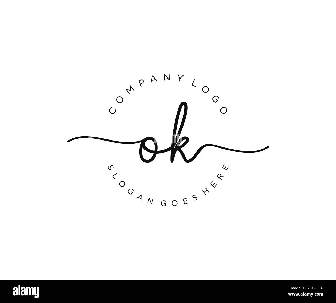 Ok initials logo hi-res stock photography and images - Alamy