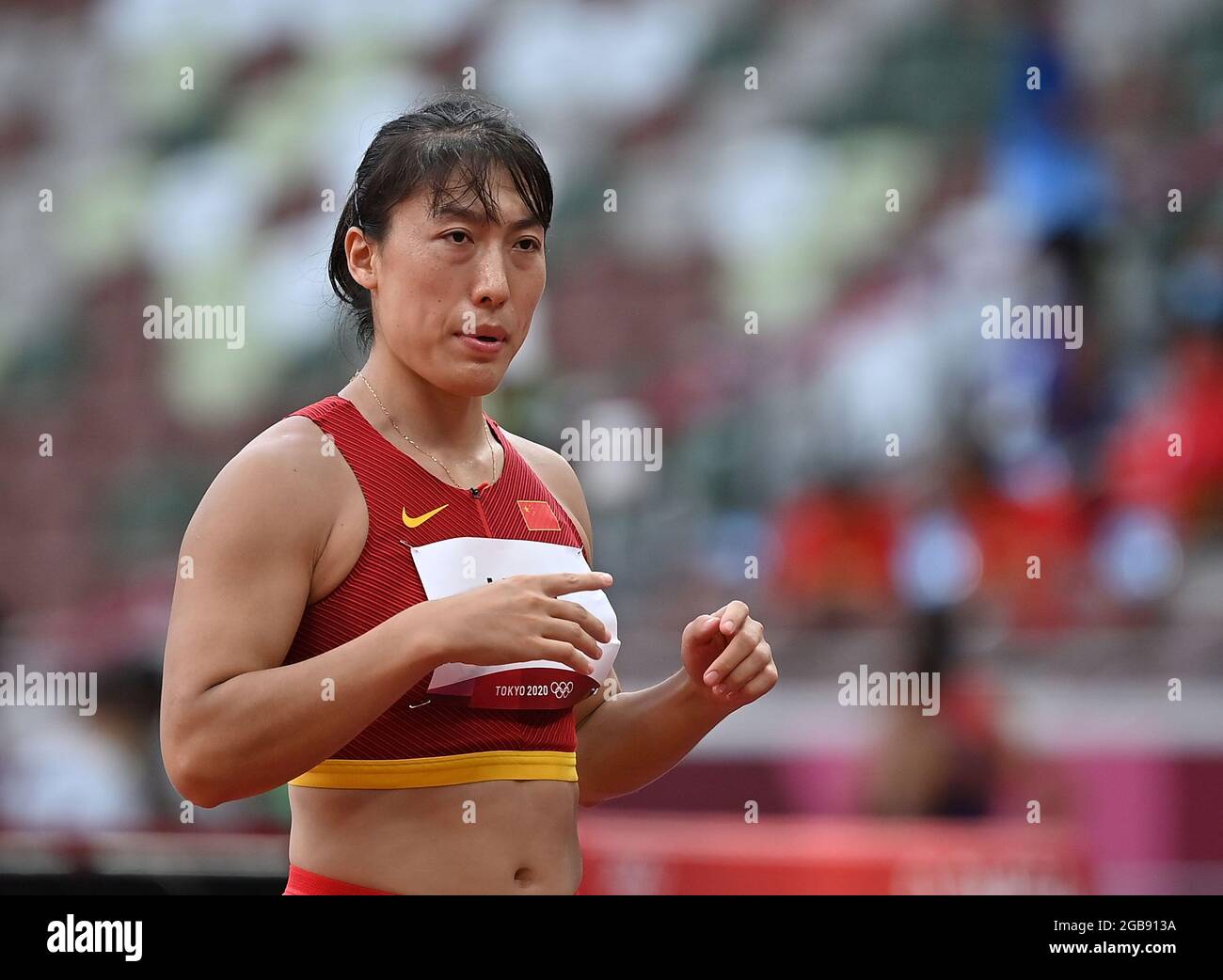 Tokyo, Japan. 3rd Aug, 2021. Lyu Huihui of China reacts during the ...