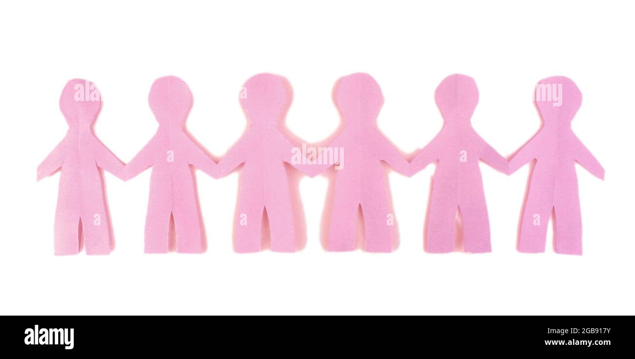 Paper people isolated on white Stock Photo - Alamy