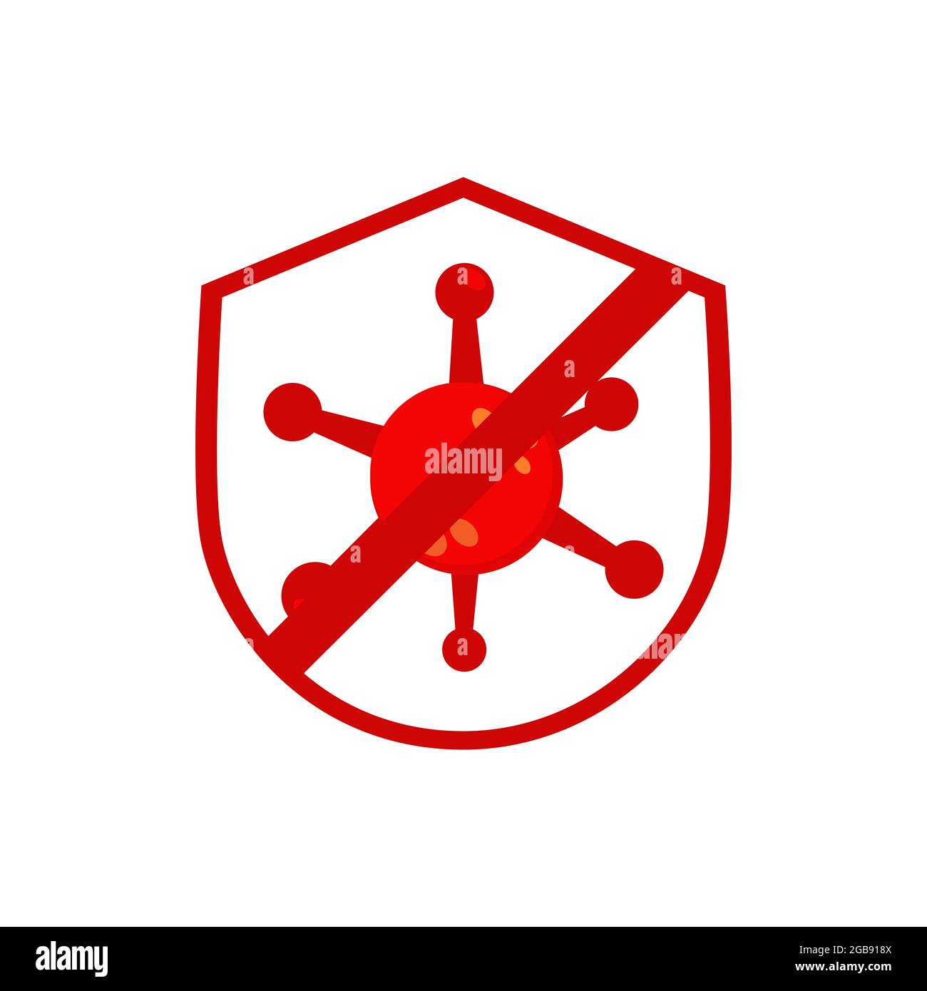 virus with shield illustration design. pandemic virus protection ...