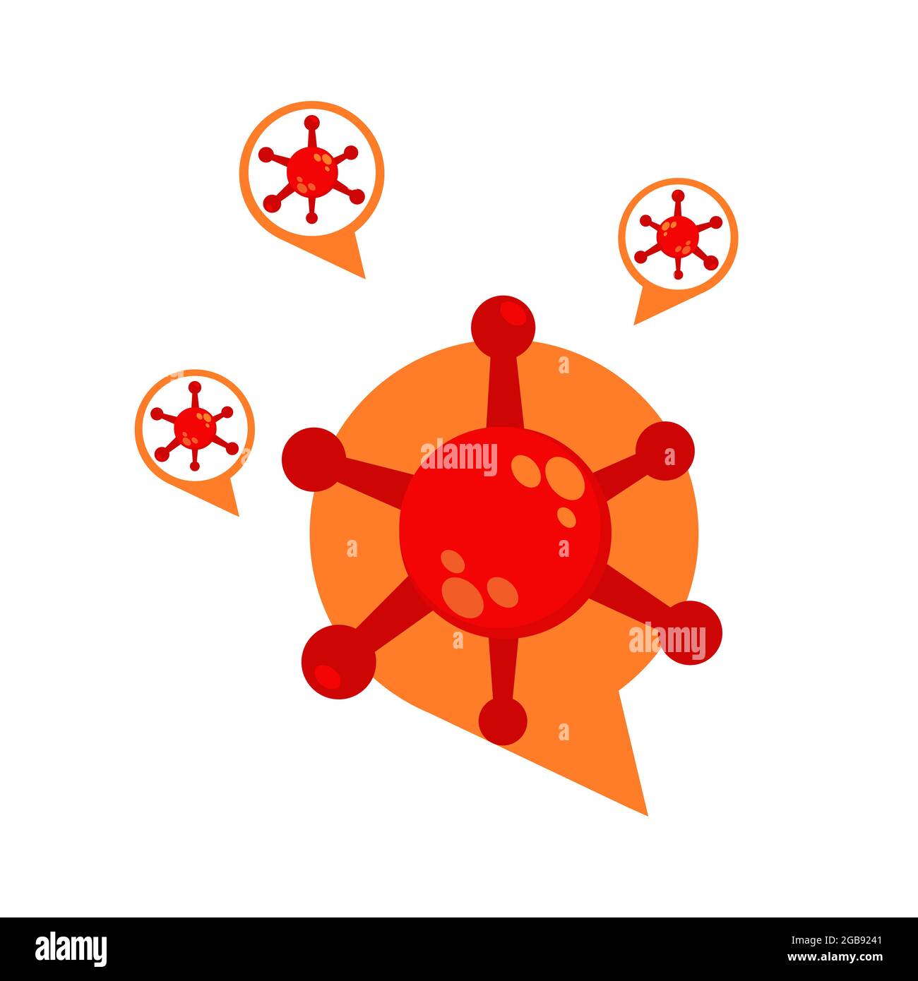 message with virus illustration design. pandemic virus information ...
