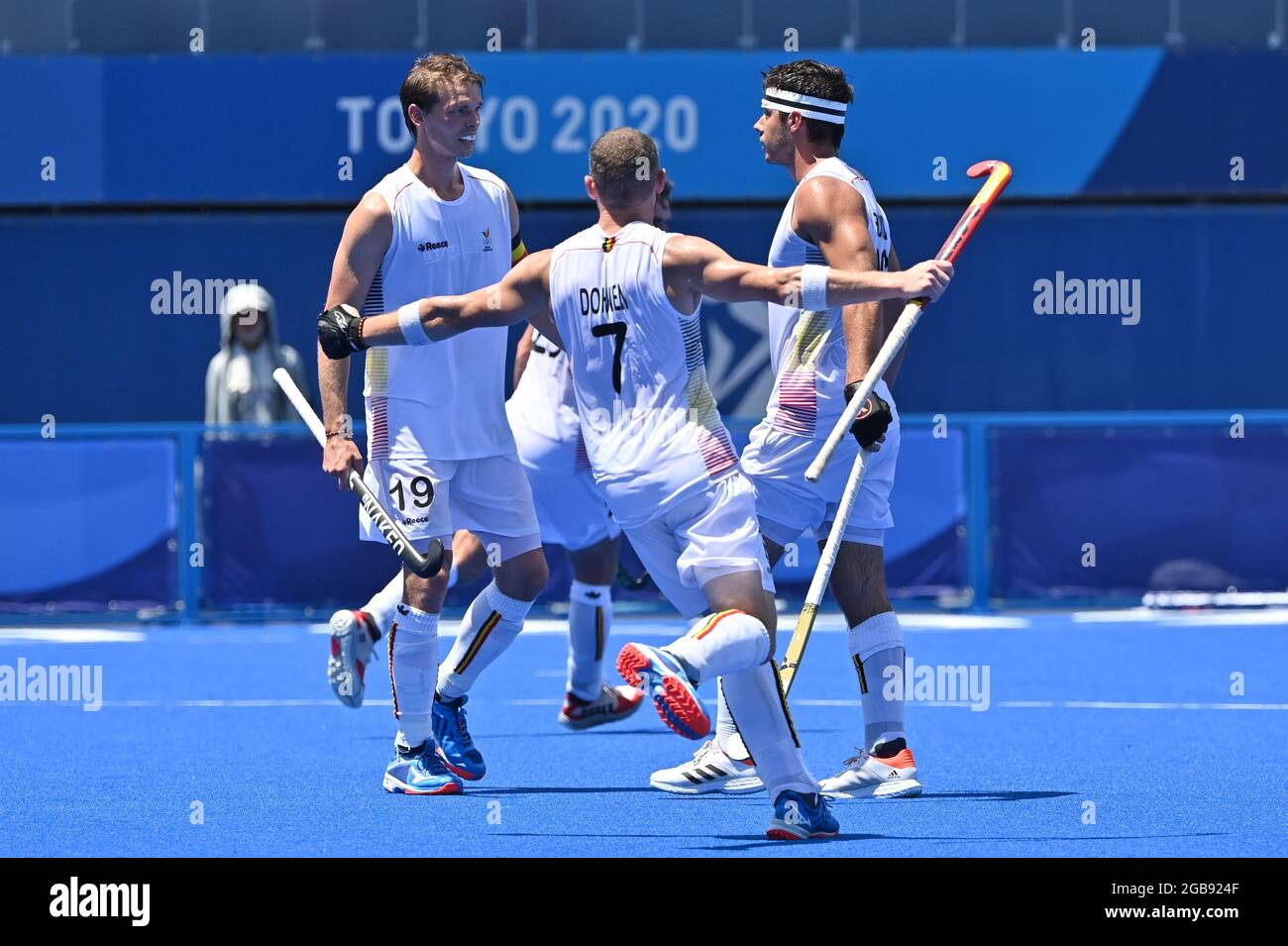Belgium's Alexander Hendrickx celebrates after scoring during a semi ...