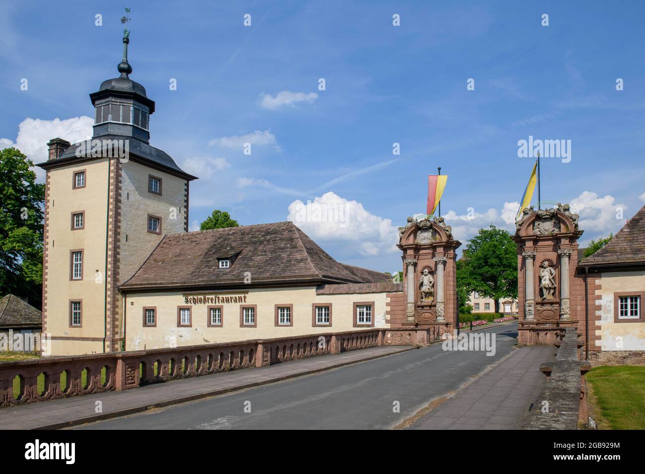 Main entrance of Corvey Castle and Monastery, next to the castle ...