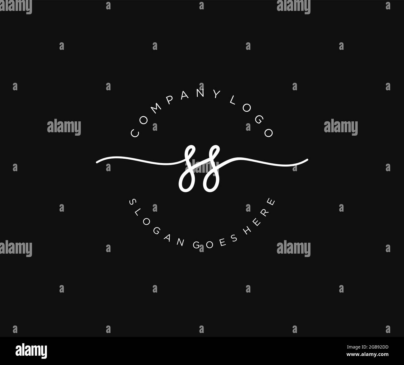 Ss minimal logo design hi-res stock photography and images - Alamy