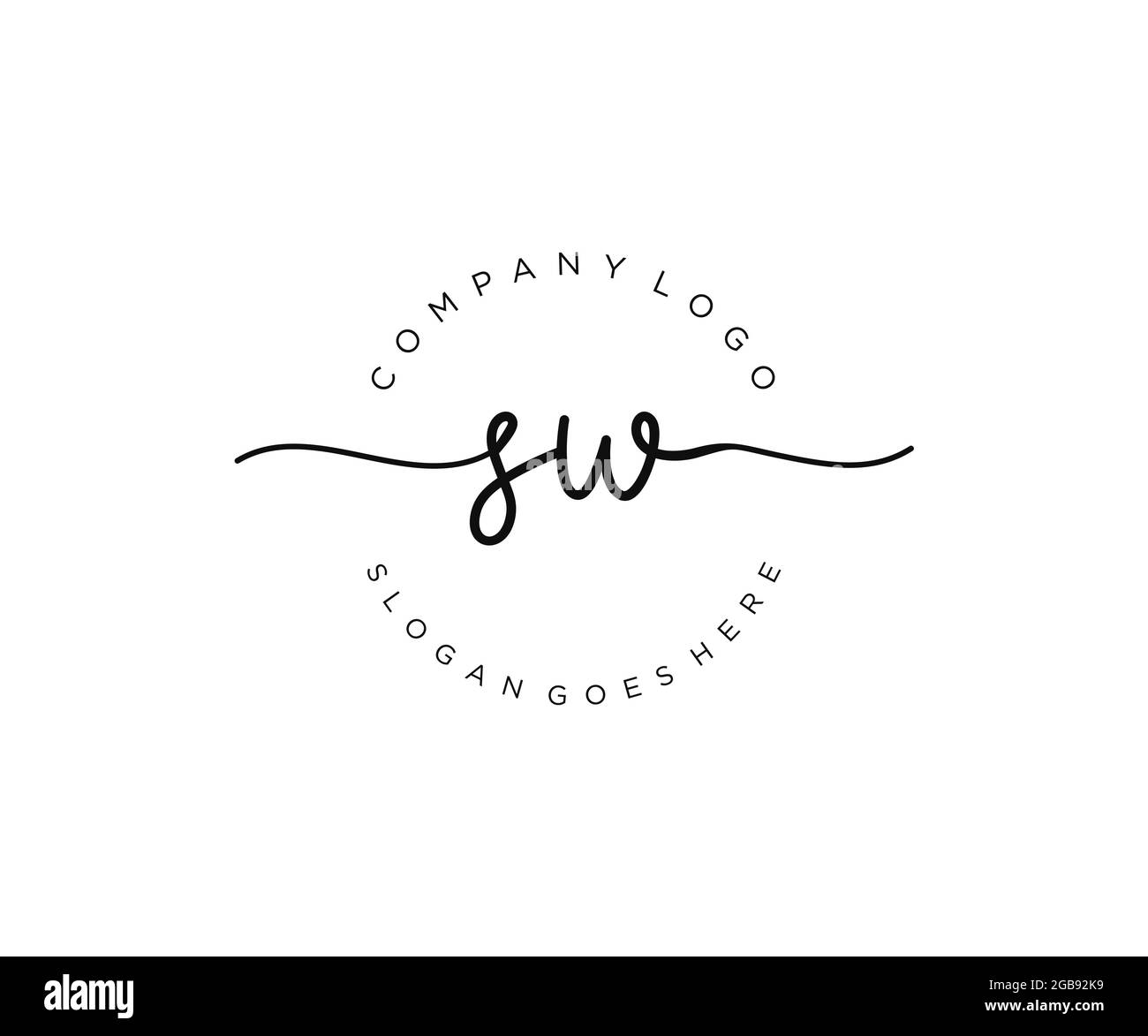 SW Feminine logo beauty monogram and elegant logo design, handwriting ...