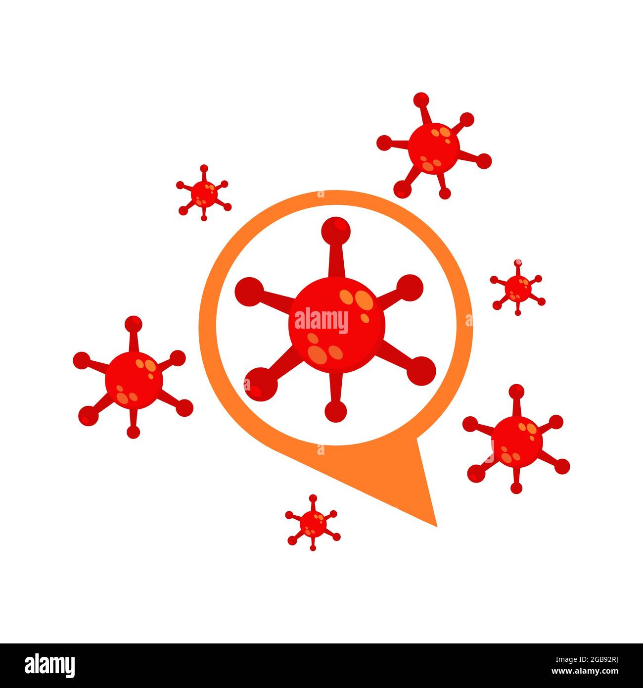 message with virus illustration design. pandemic virus information ...