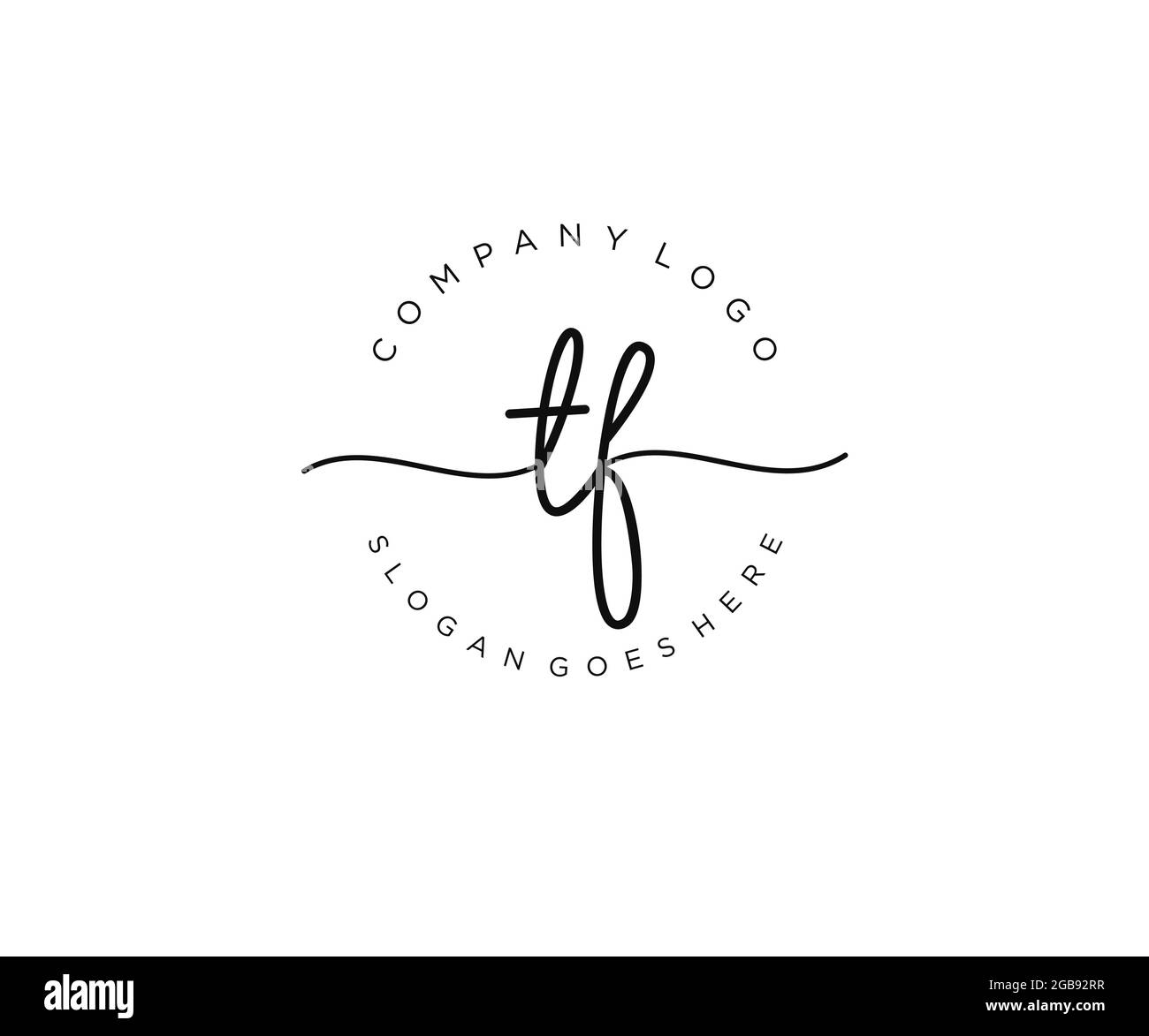 TF Feminine logo beauty monogram and elegant logo design, handwriting ...