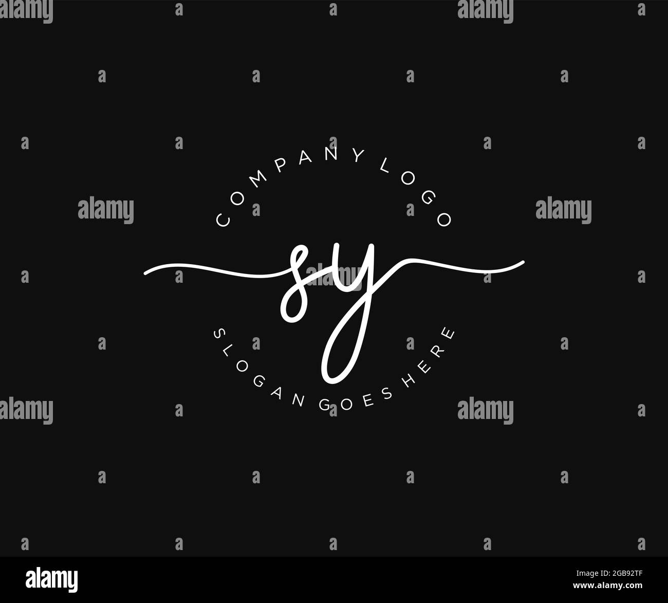 SY Feminine logo beauty monogram and elegant logo design, handwriting ...