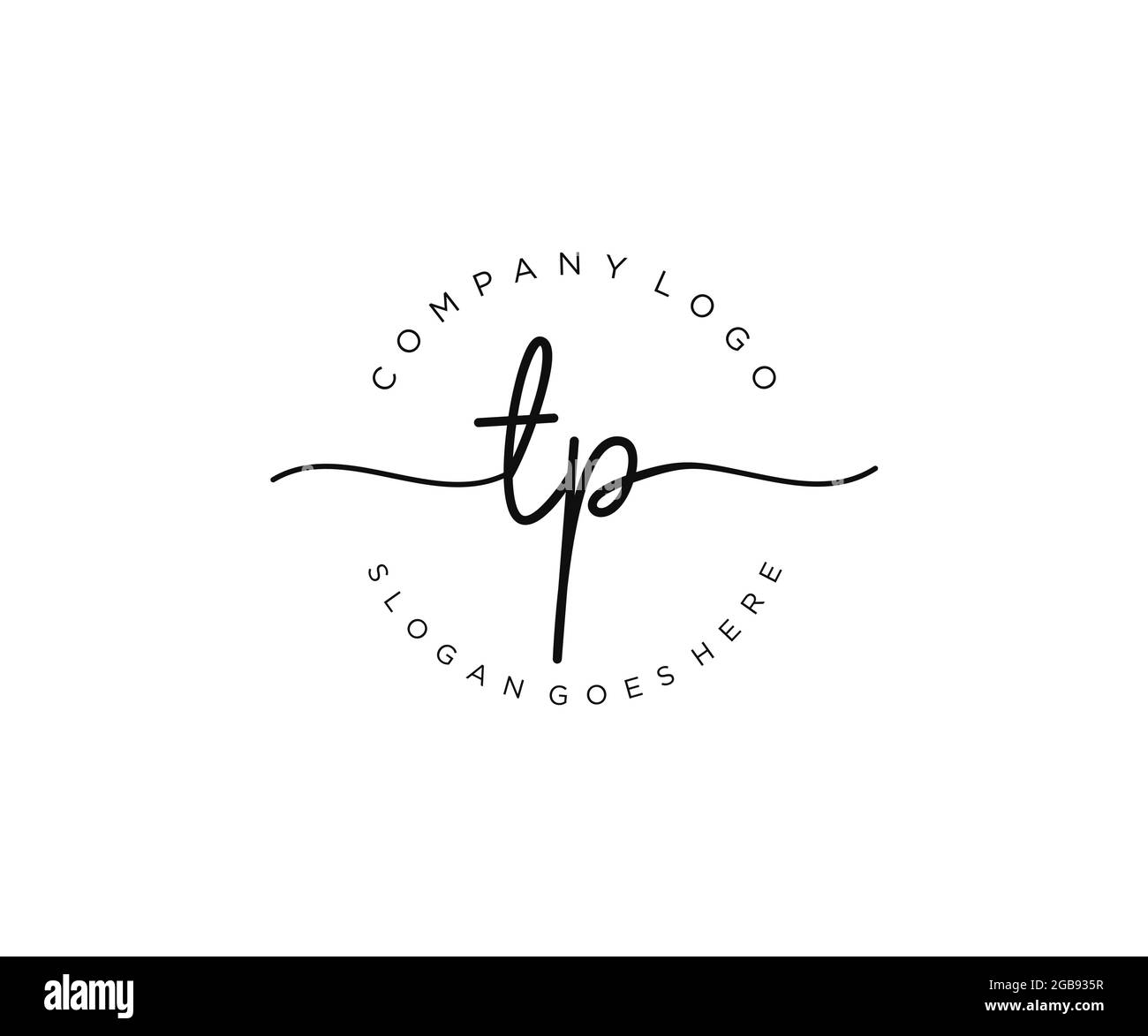 TP Feminine logo beauty monogram and elegant logo design, handwriting ...