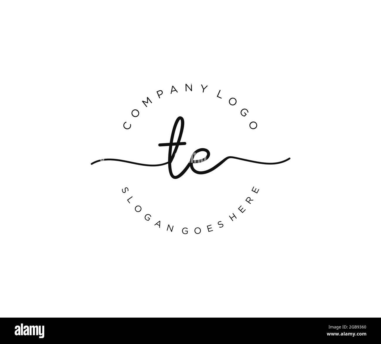 Te letter logo design Cut Out Stock Images & Pictures - Alamy