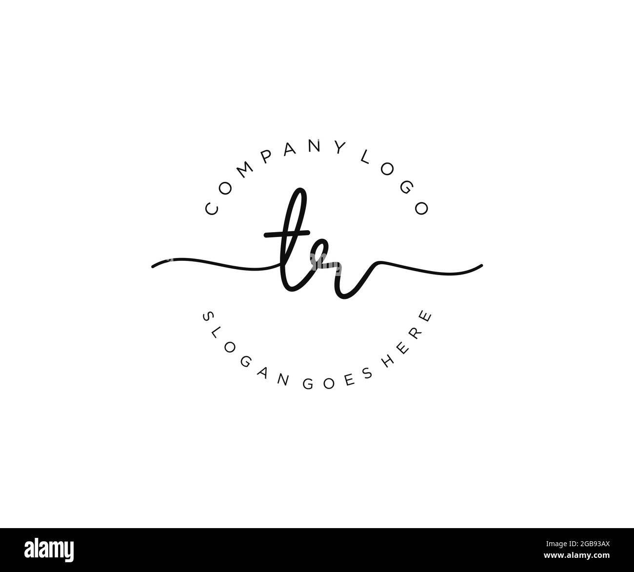 TR Feminine logo beauty monogram and elegant logo design, handwriting ...