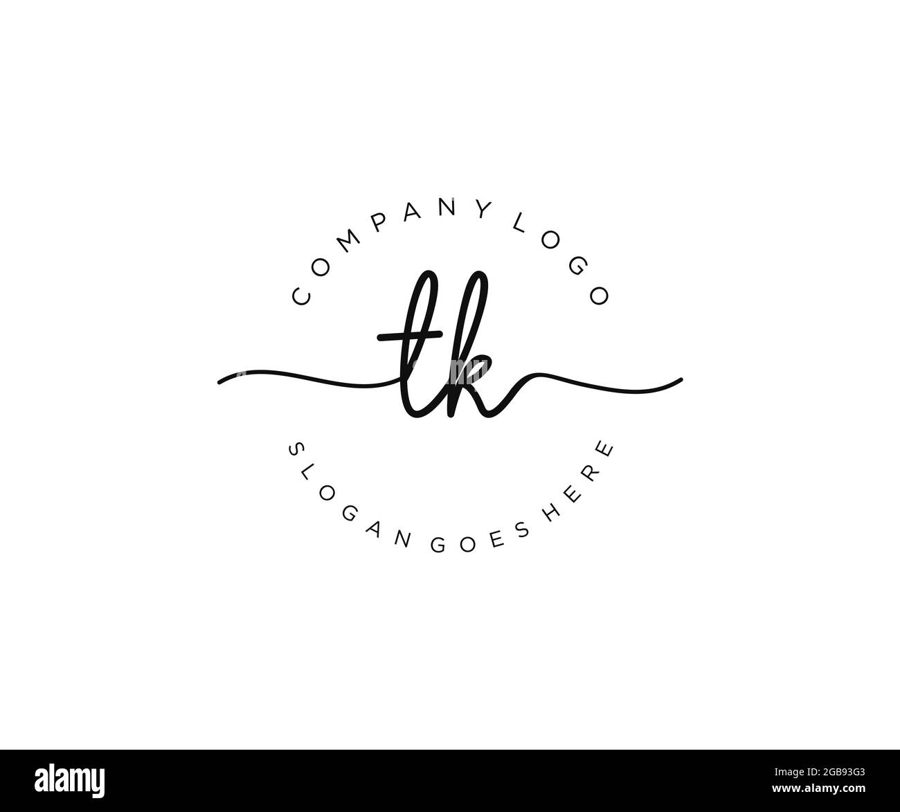 TK Feminine logo beauty monogram and elegant logo design, handwriting ...