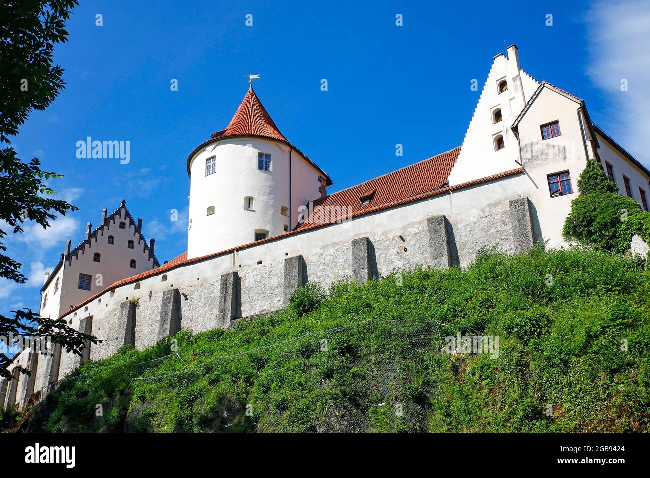 High Castle, Fuessen, Romantic Road, Ostallgaeu, Bavaria, Germany Stock ...