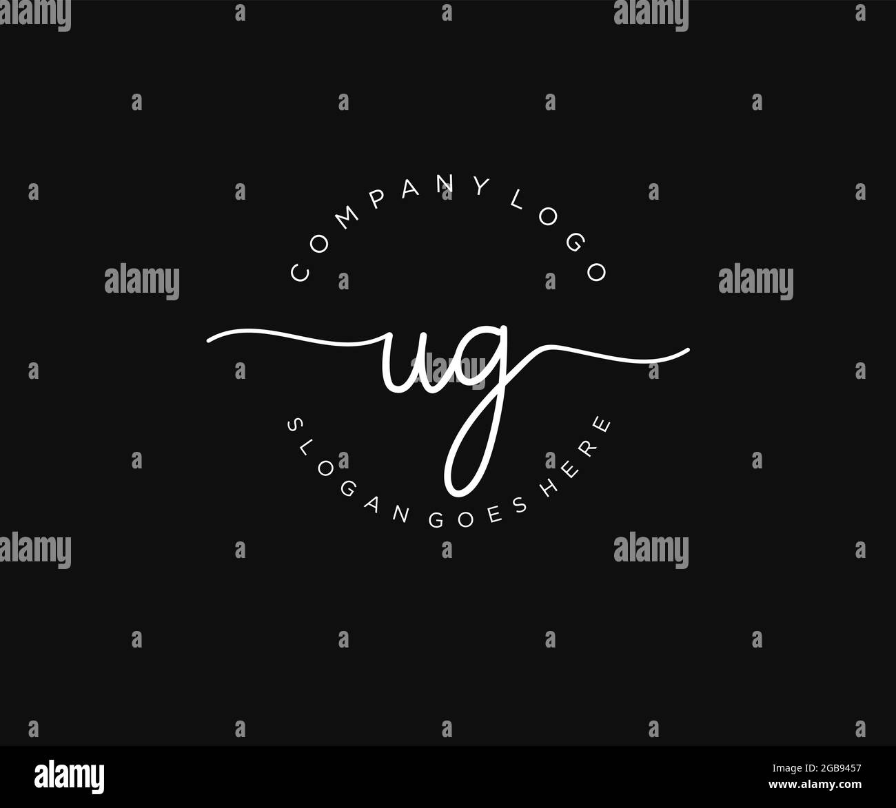 Ug minimal logo Black and White Stock Photos & Images - Alamy
