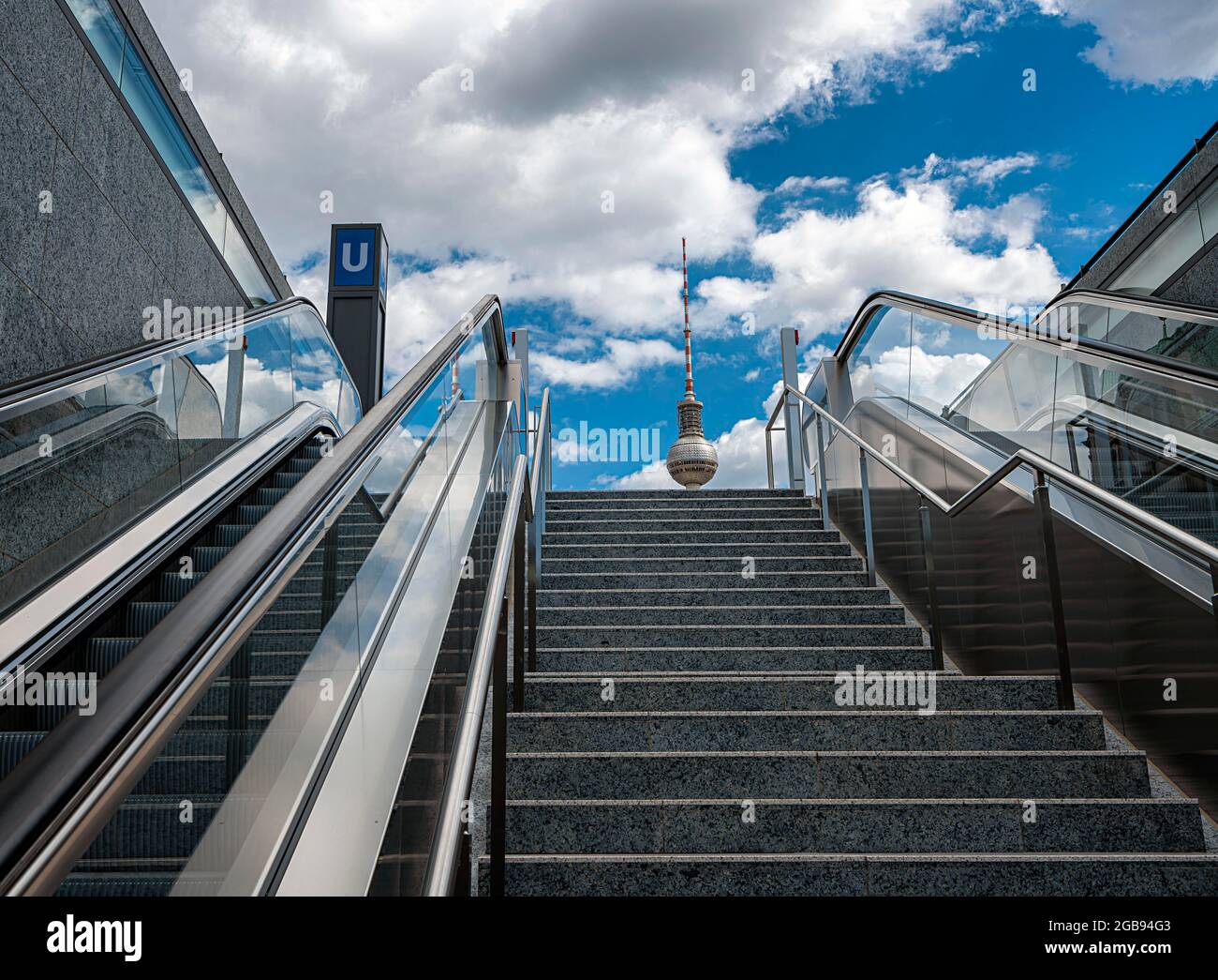 Stairs at the U station Museumsinsel, Berlin, Germany Stock Photo - Alamy