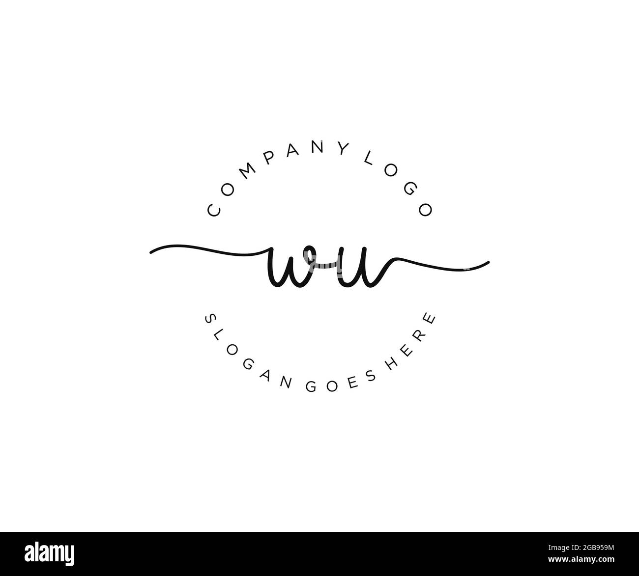 Wu minimal logo design hi-res stock photography and images - Alamy