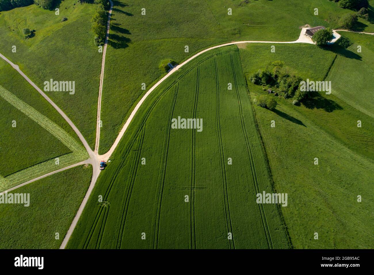Field tramlines hi-res stock photography and images - Alamy