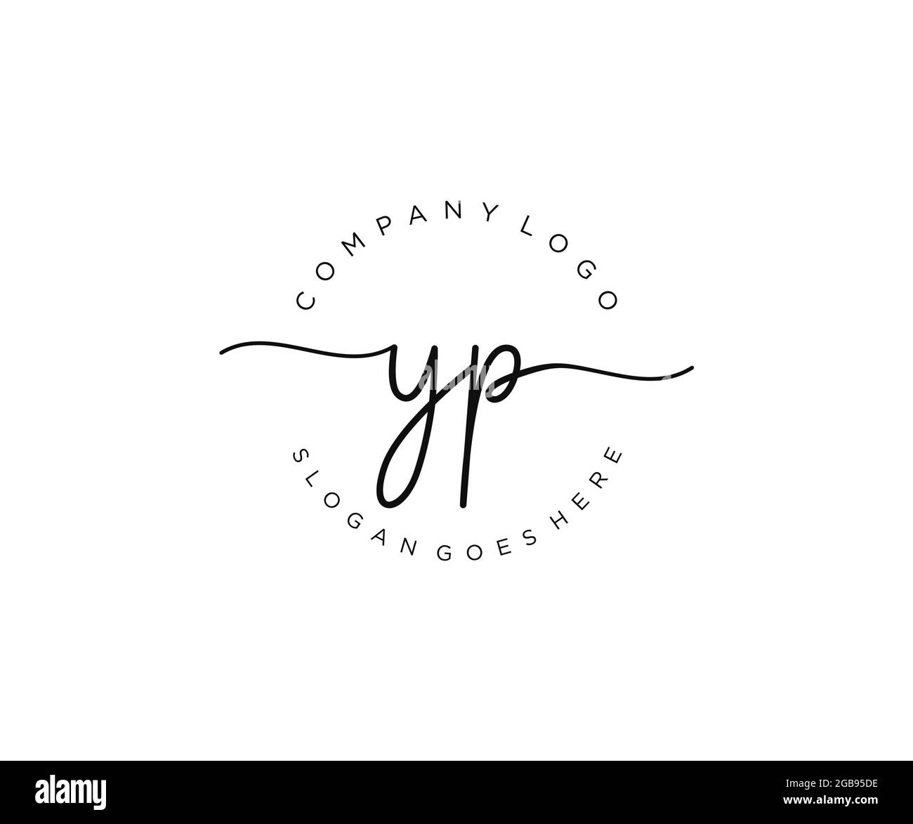 YP Feminine logo beauty monogram and elegant logo design, handwriting ...