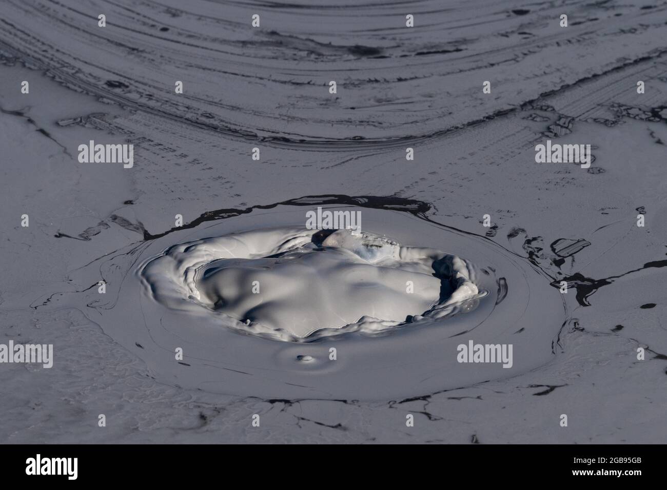 Mud bubble, mud pot, high temperature area Namaskaro or Namskard ...