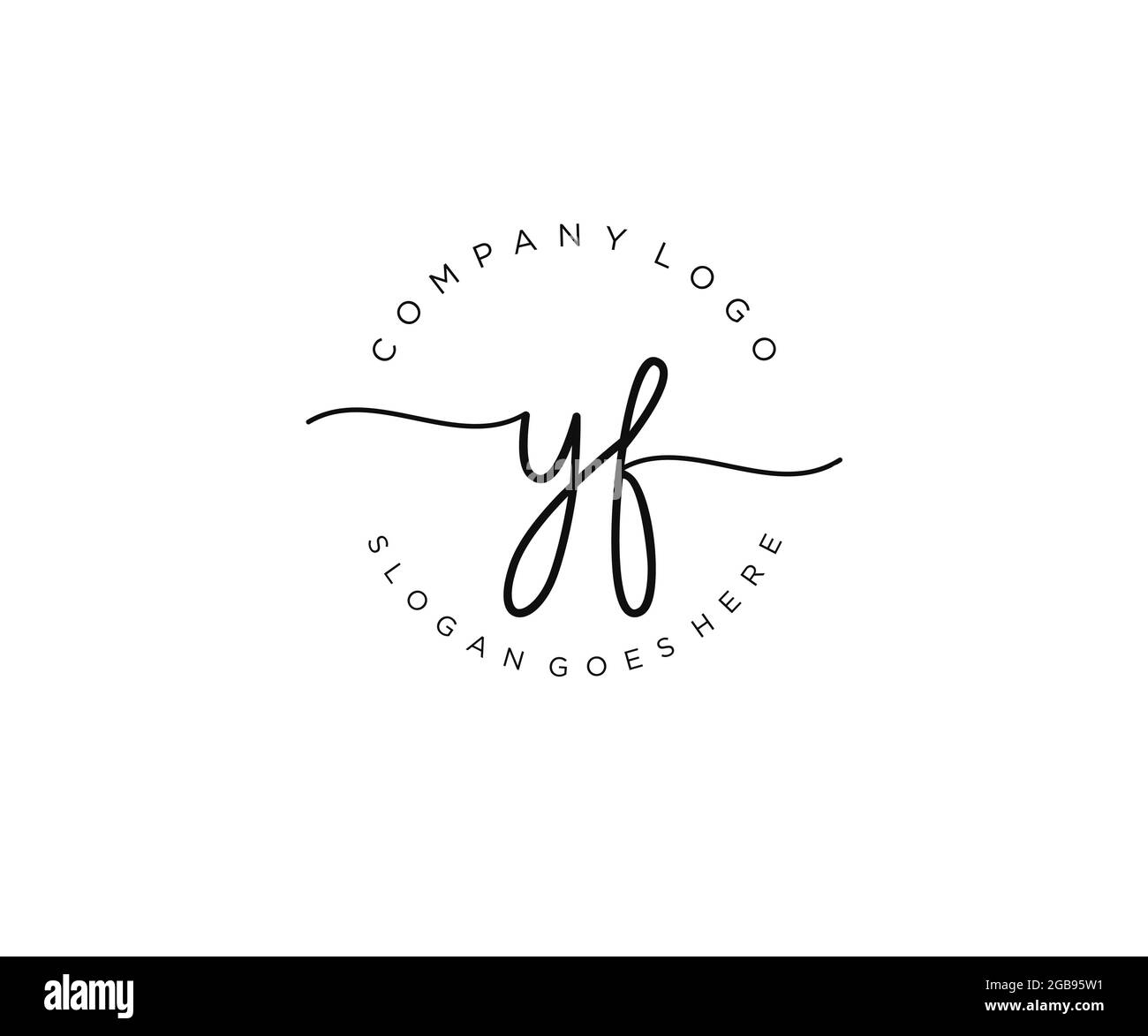 YF Feminine logo beauty monogram and elegant logo design, handwriting ...
