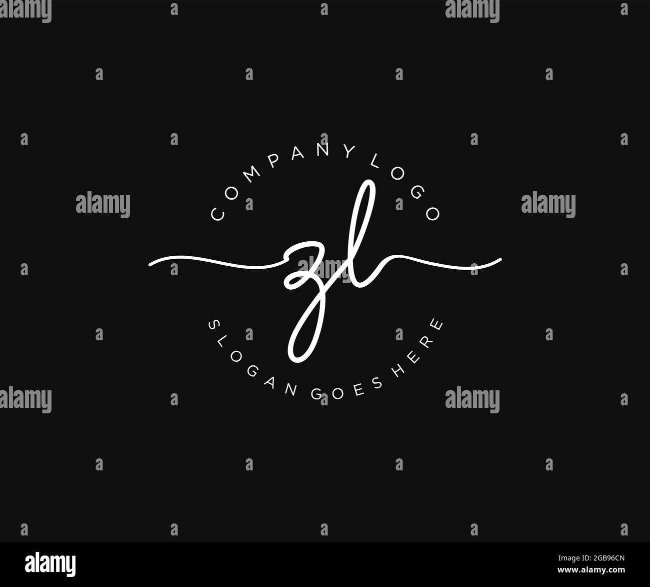 Zl initials logo Stock Vector Images - Alamy