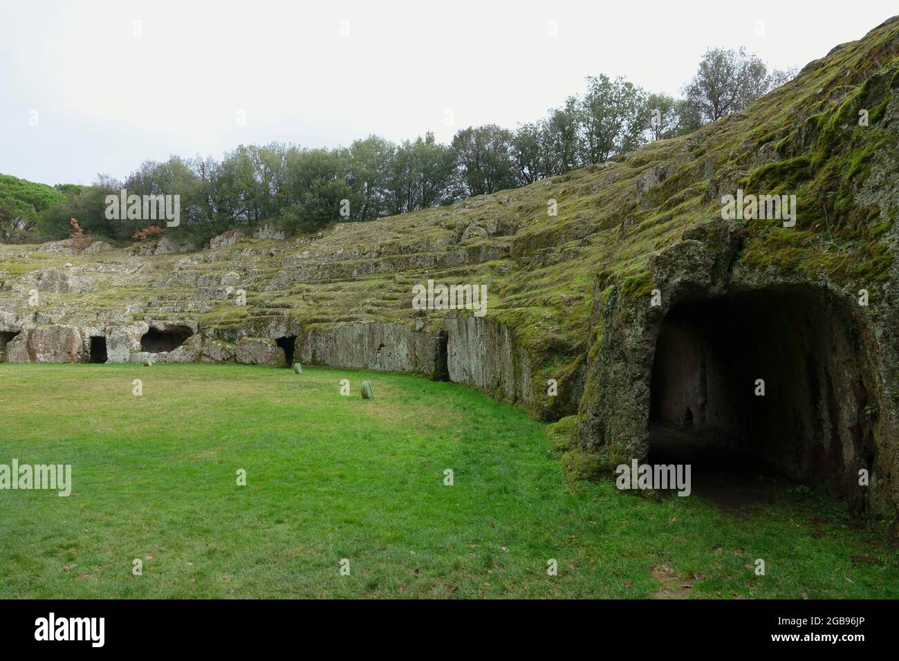 Roman amphitheatre carved out of the tufa, Sutri, Viterbo Province ...