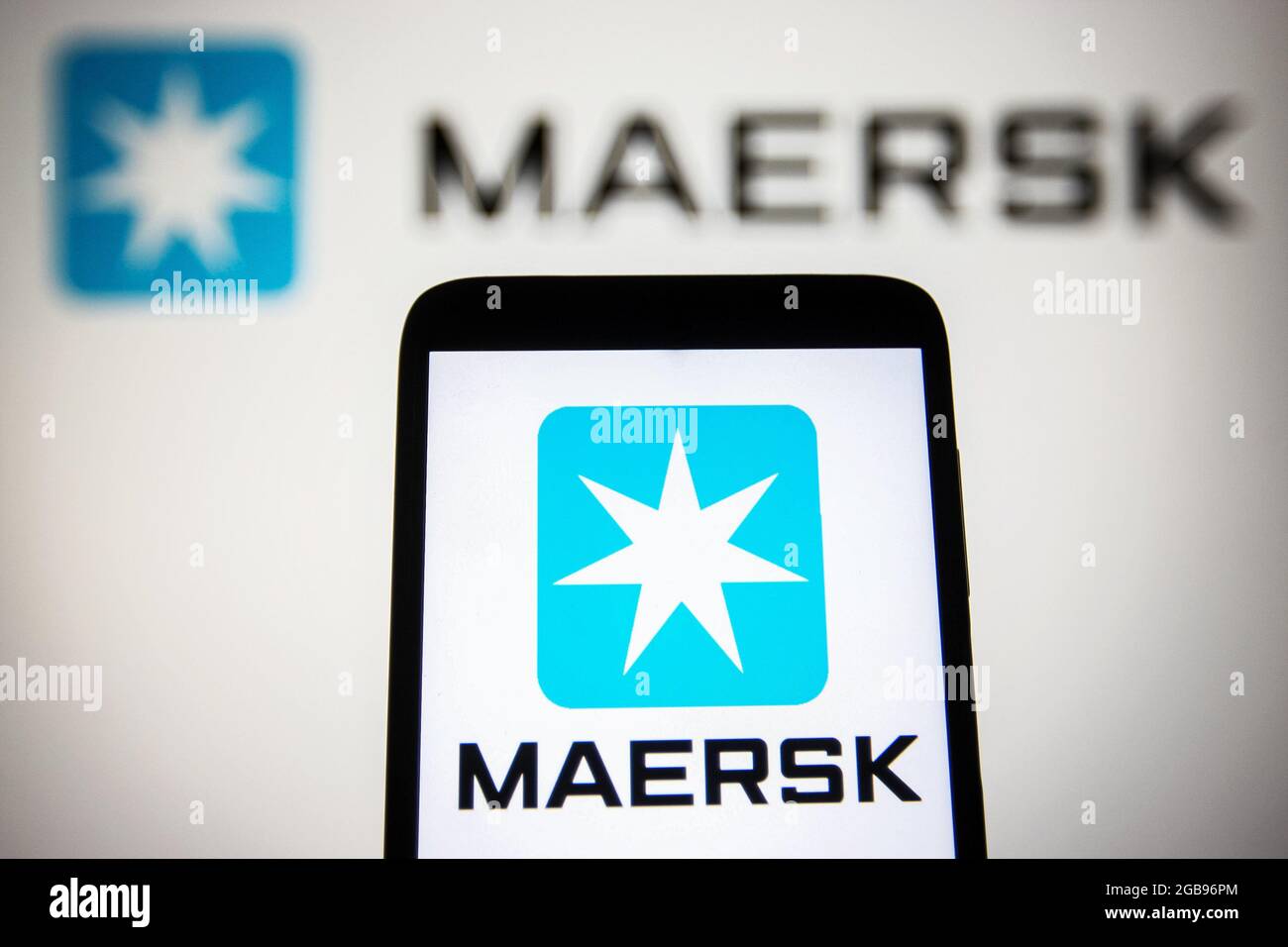 Ukraine. 02nd Sep, 2021. In this photo illustration a Maersk ( A. P ...