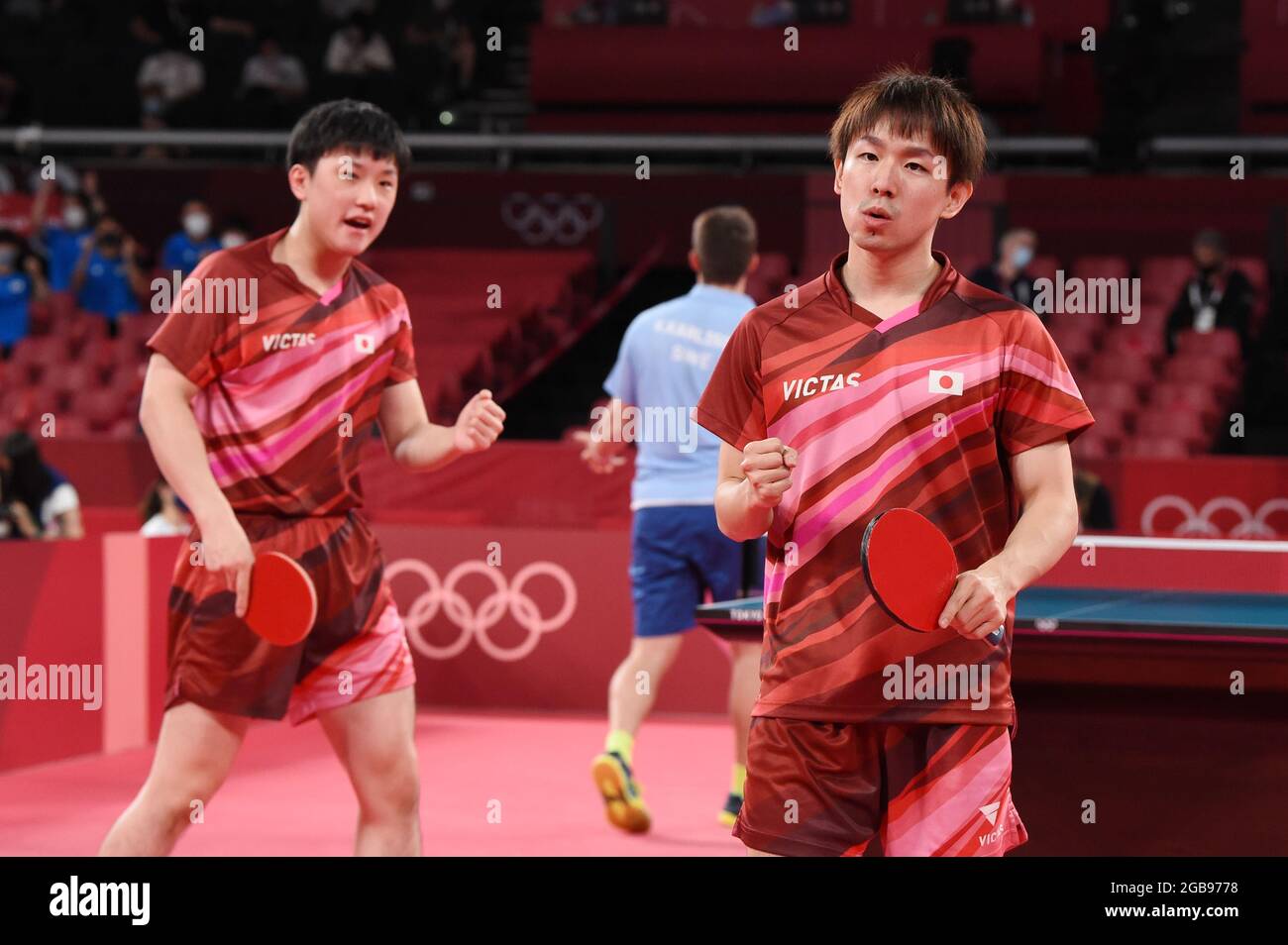Tokyo, Japan. 3rd Aug, 2021. Tomokazu Harimoto (JPN), Koki Niwa (JPN), August 3, 2021 - Table ...