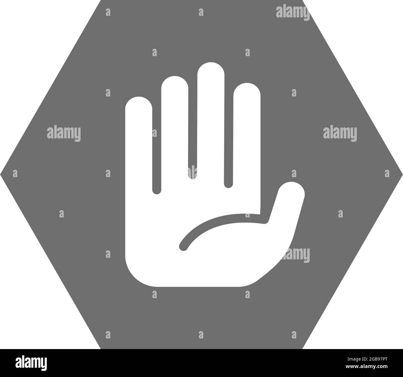 Hexagon stop sign Black and White Stock Photos & Images - Alamy