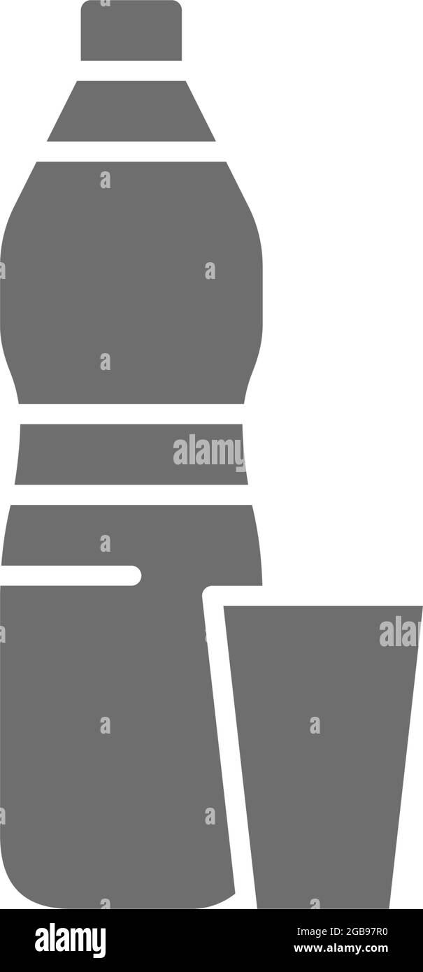 Plastic trash, waste gray icon. Isolated on white background Stock ...