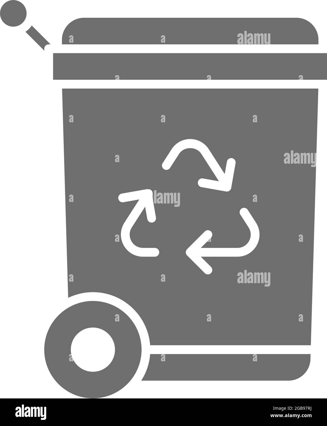 Vector trash can, recycling bin gray icon Stock Vector Image & Art - Alamy