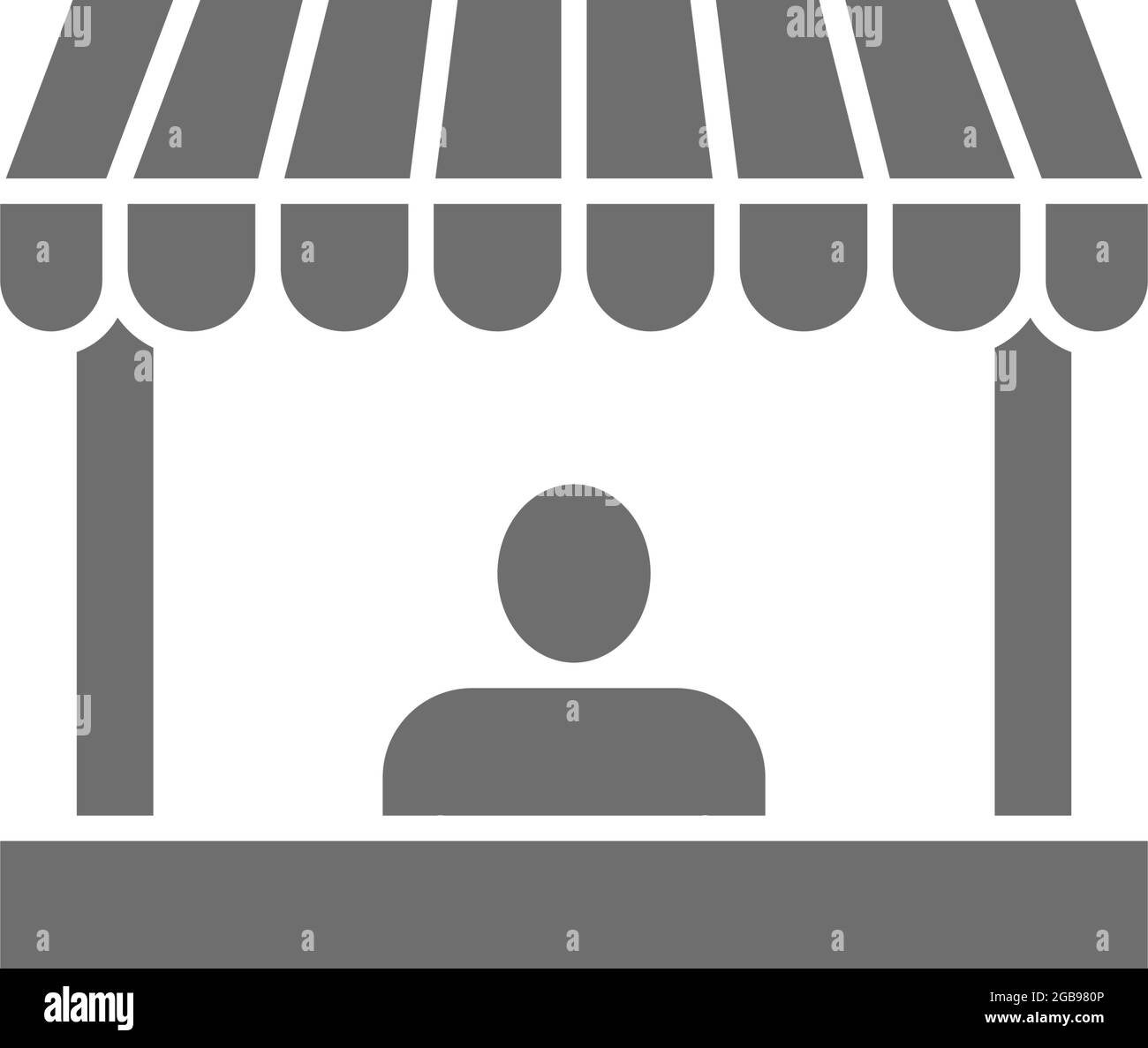 Chef behind restaurant counter Stock Vector Images - Alamy