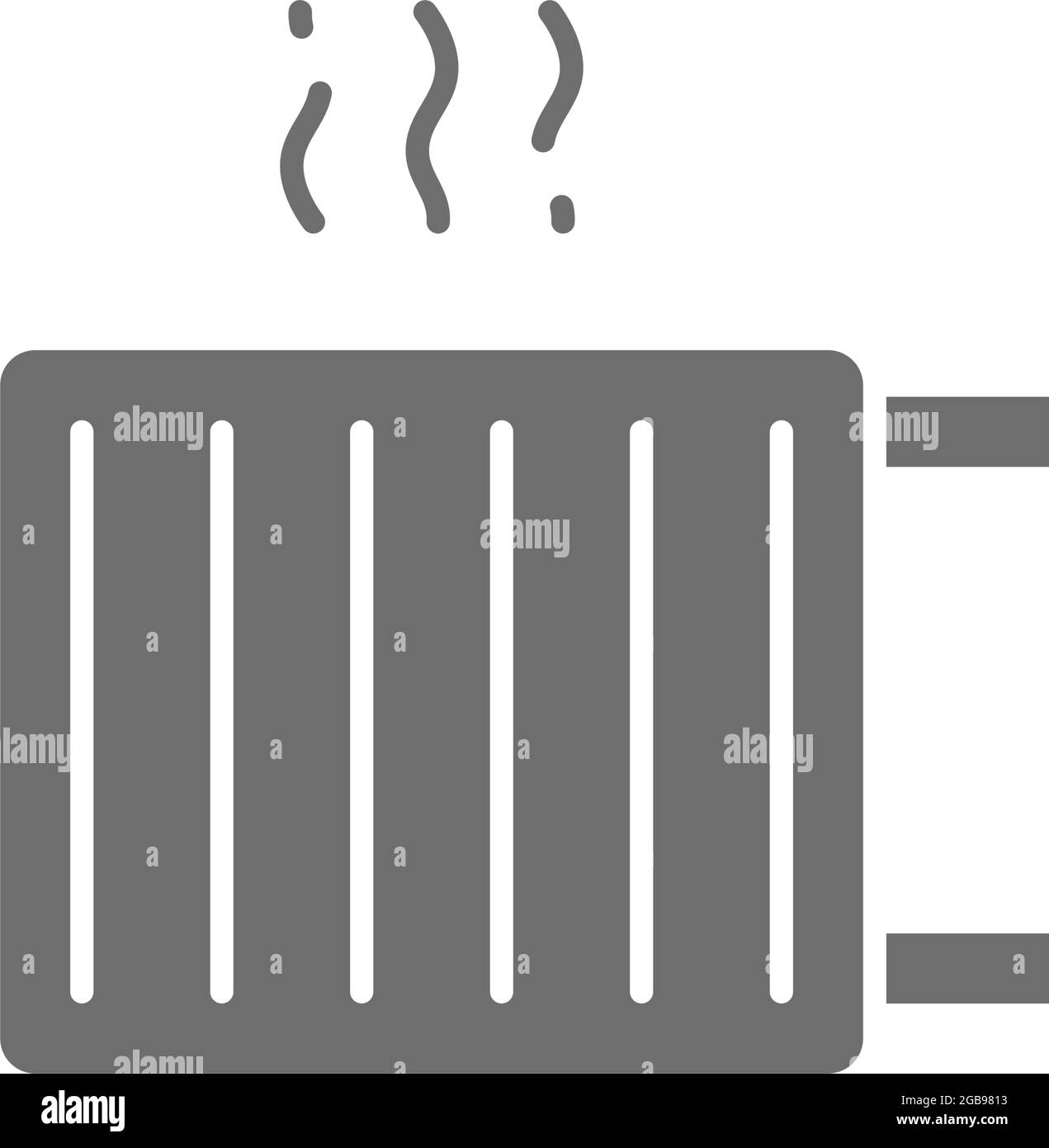 Vector radiator, heater, heat system grey icon Stock Vector Image & Art ...