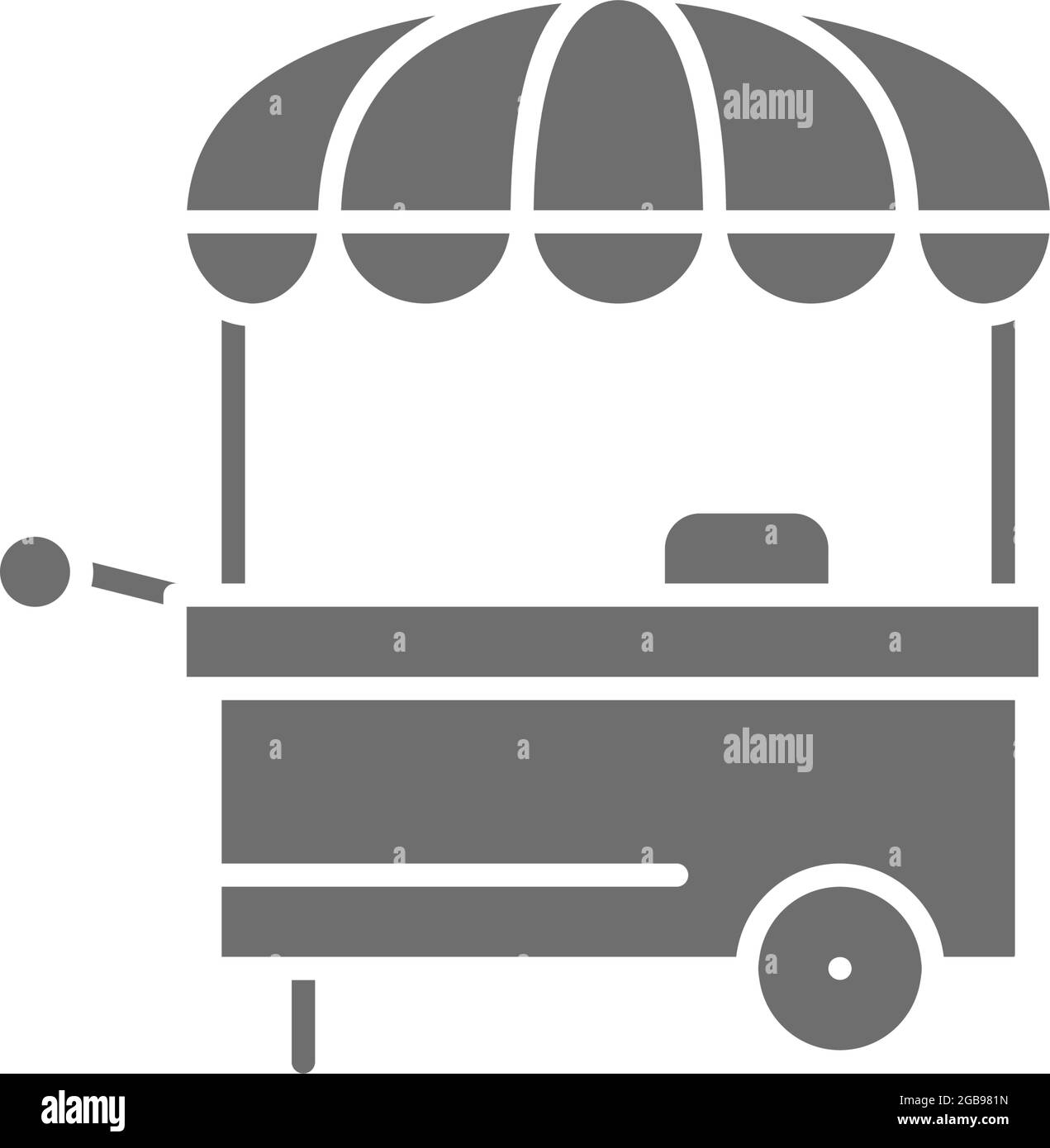 Vector food stall, street market gray icon Stock Vector Image & Art - Alamy